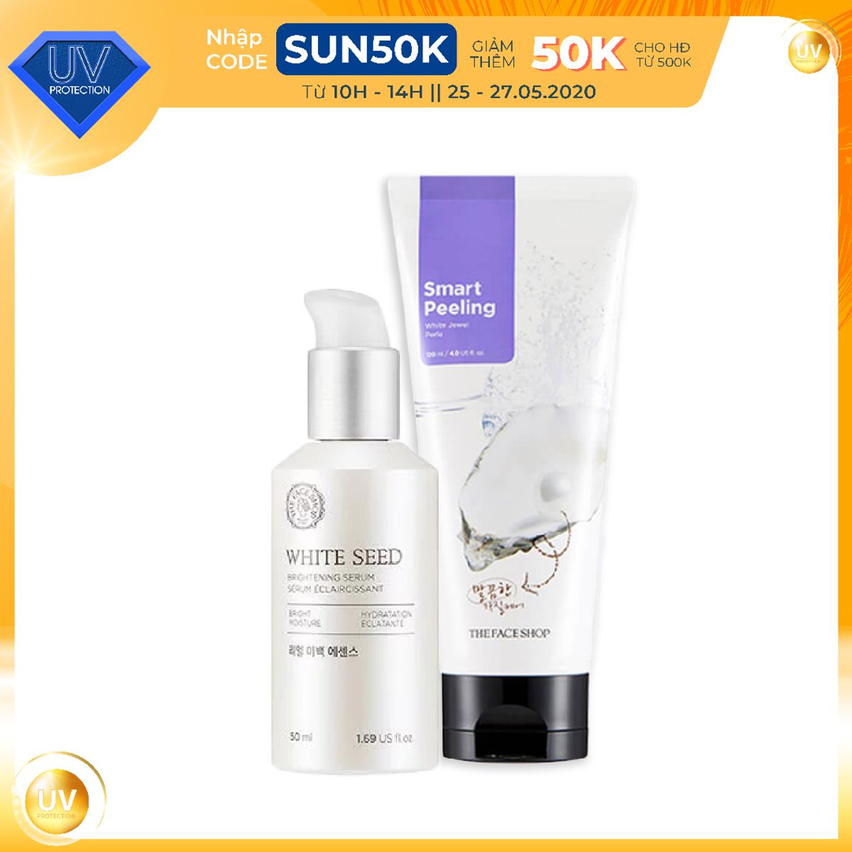 Bộ Sản Phẩm Dưỡng Sáng Da WHITE SEED BRIGHTENING SERUM