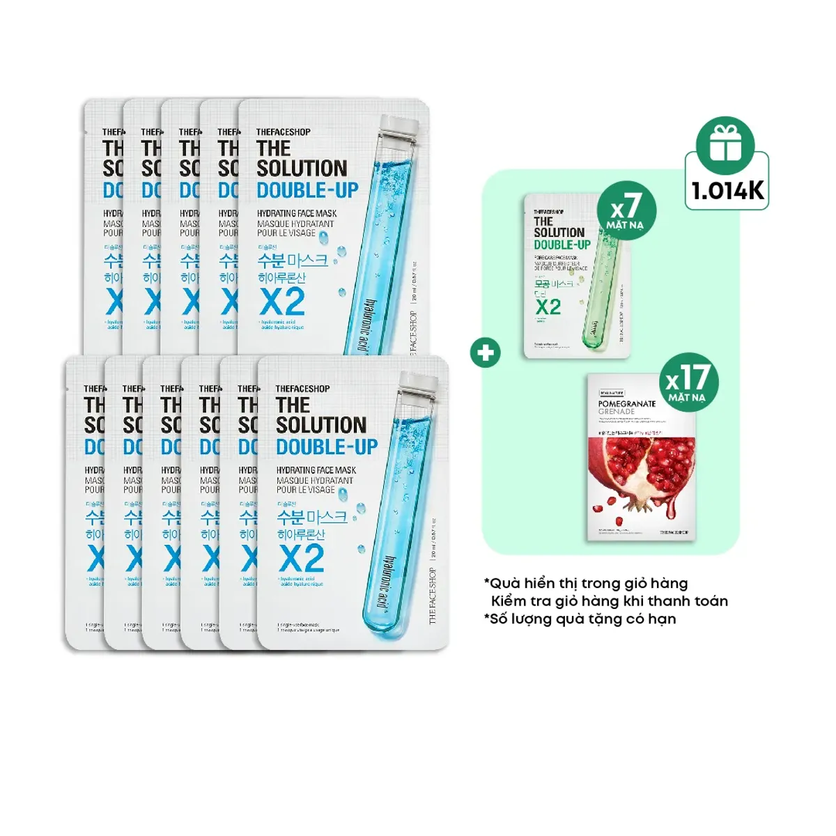 Set 11 Mặt Nạ The Solution Double-Up Hydrating