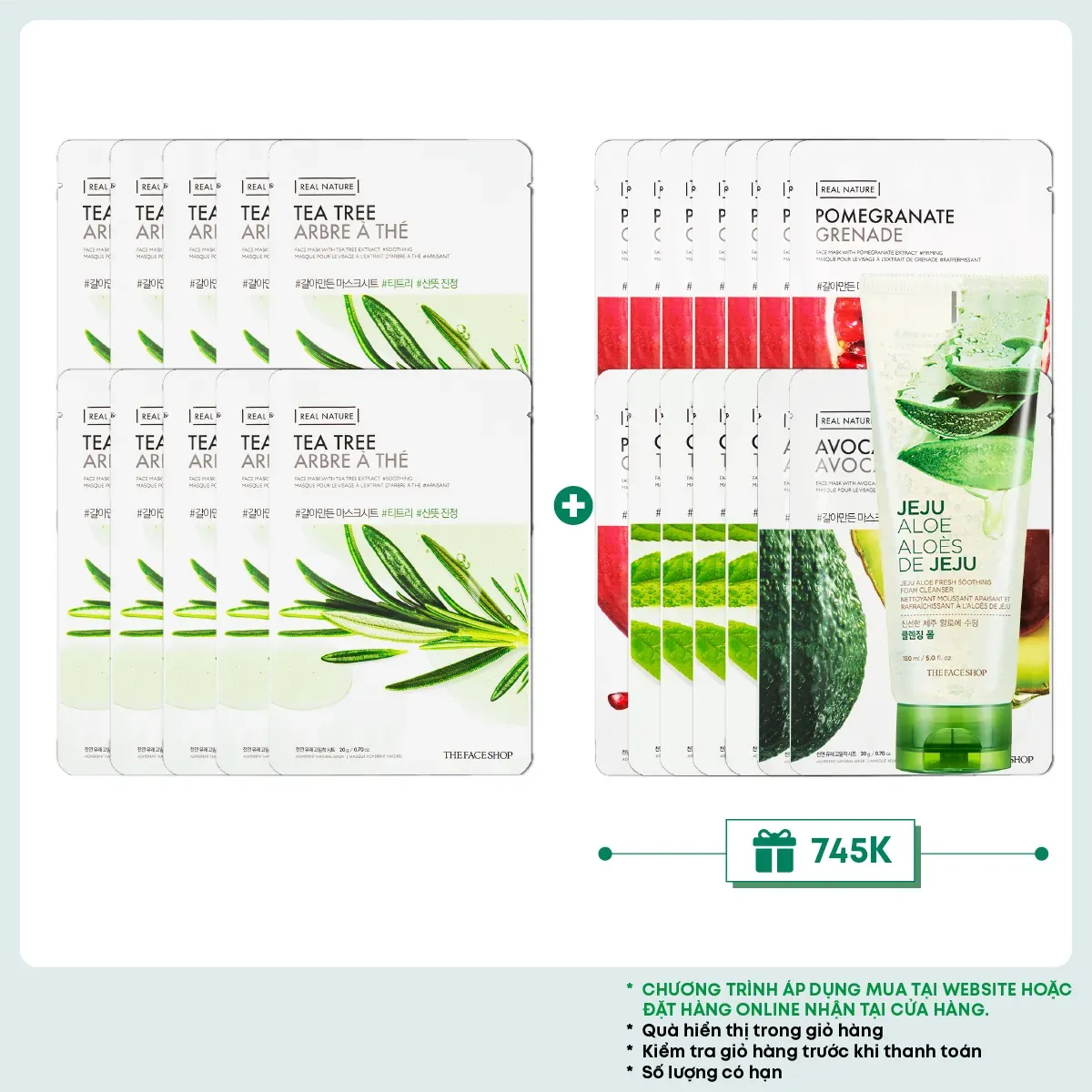 [Mua 10 tặng 15] Mặt Nạ Thanh Lọc Da THE FACE SHOP Real Nature Tea Tree ...