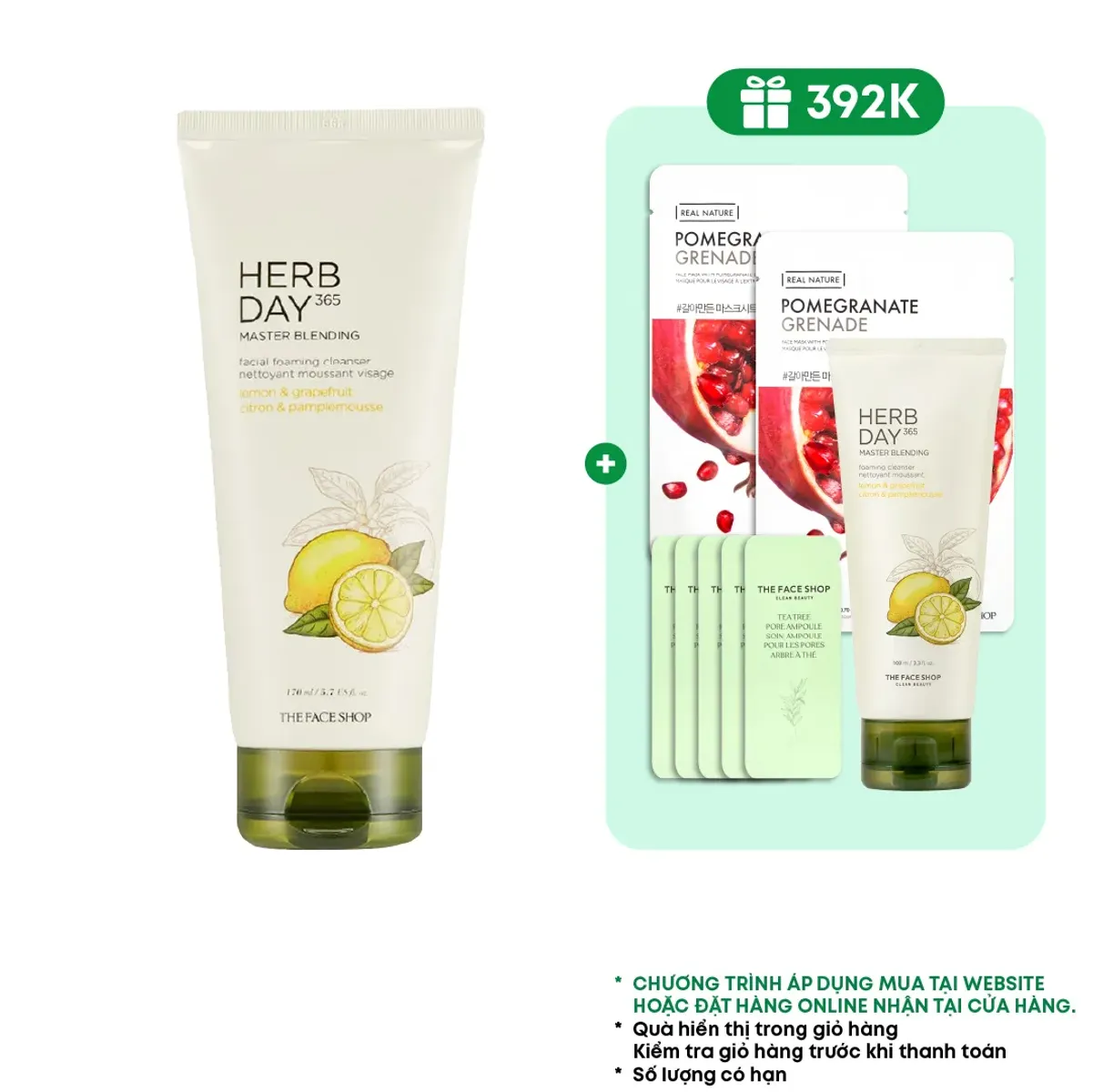 Sữa Rửa Mặt THE FACE SHOP Sạch Da Herb Day 365 Master Blending Facial ...