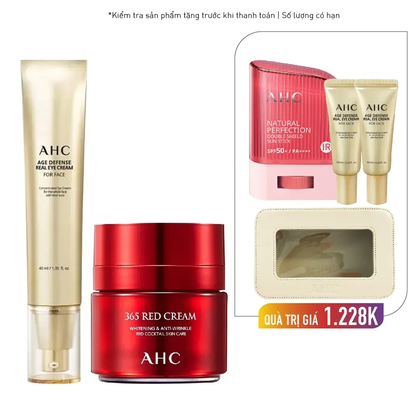 Combo Kem Dưỡng Mắt Ahc Age Defense 40Ml & Kem Chống Lão Hóa Ahc 365 ...