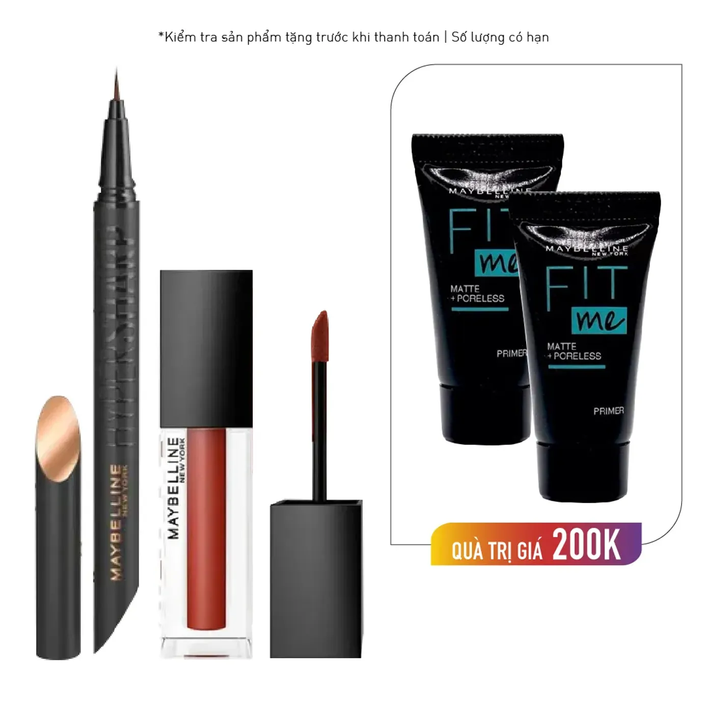 Combo Son Kem Maybelline Sensational CM010 & Kẻ Mắt Nước Hyper Sharp ...