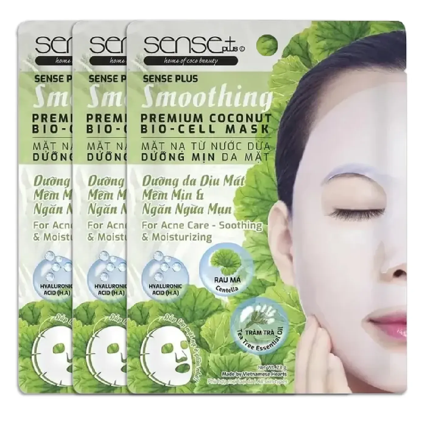Set 3 Mặt Nạ Sense Plus Premium Coconut