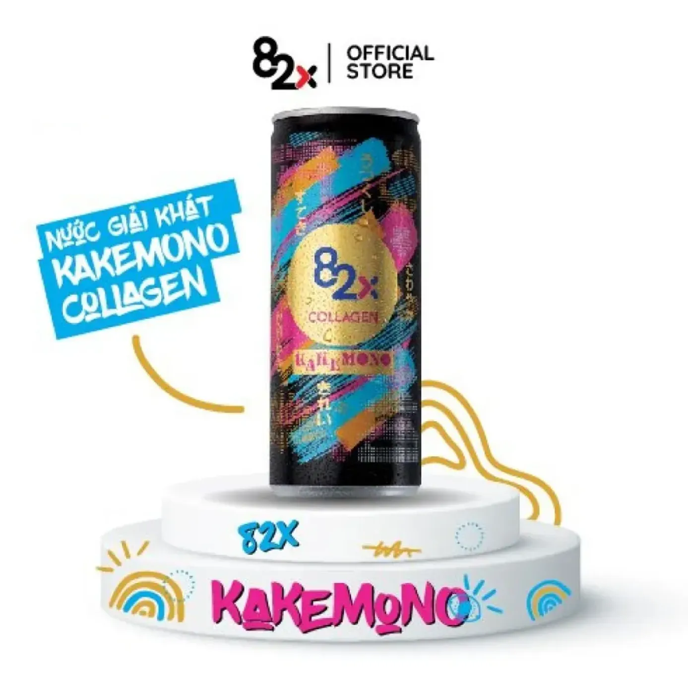 Lon Nước Uống Bổ Sung Collagen 82X Collagen Kakemono 245ml