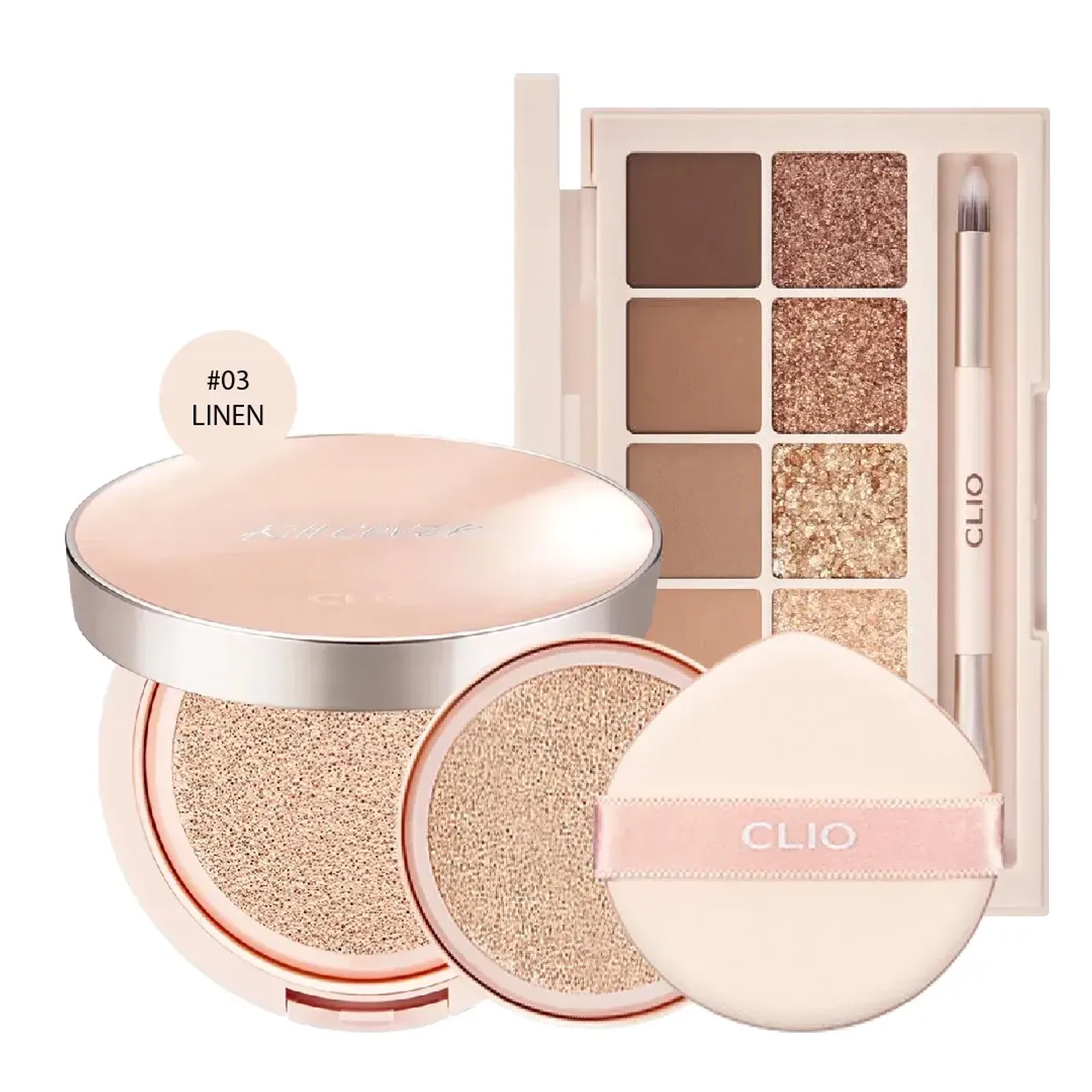 Combo Phấn Nước Căng Mướt Da Clio Glow Fitting Cushion (Màu 03 Linen ...