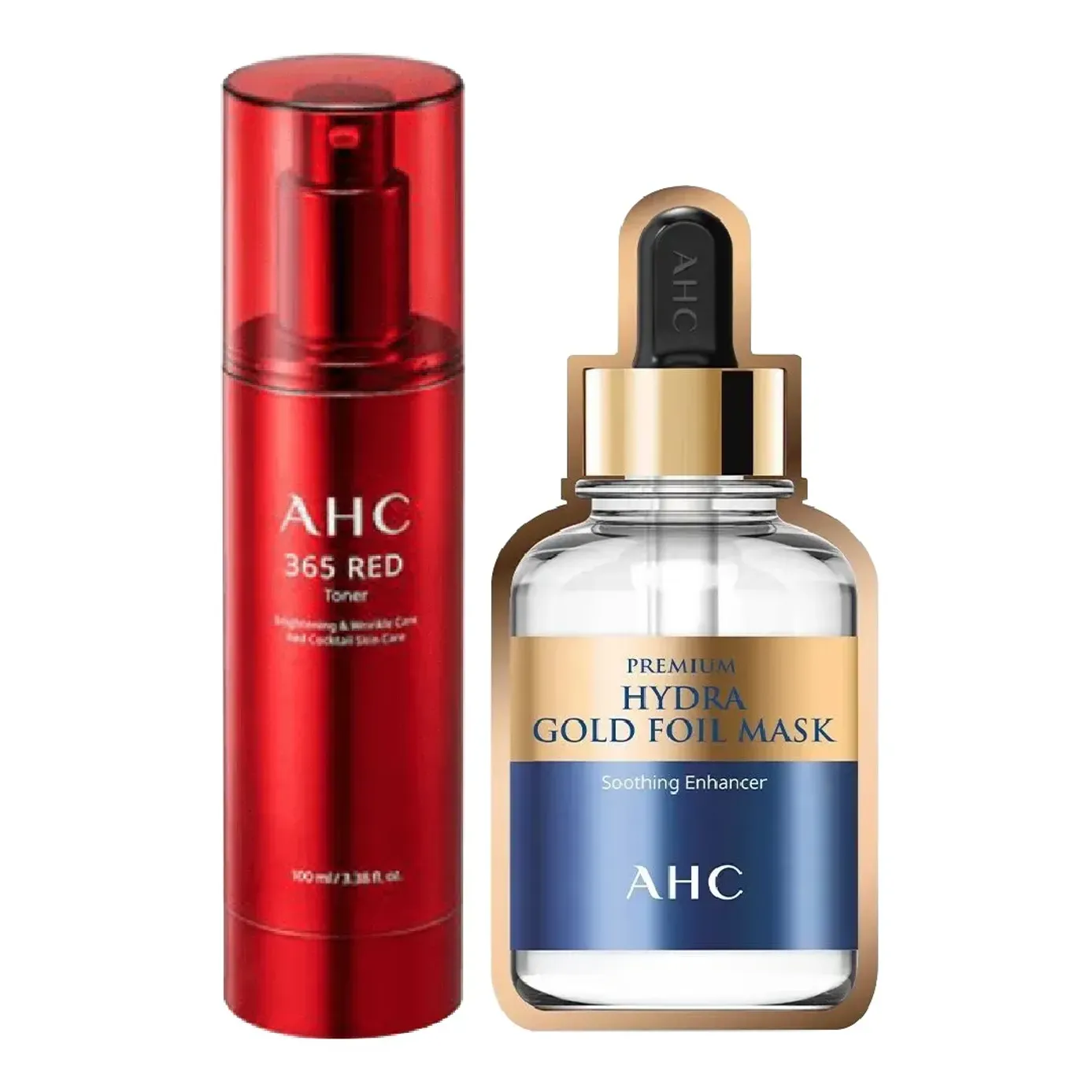 (Gift) Combo Chống Lão Hóa Ahc (Toner 100Ml + Mặt Nạ Vàng Gold Foil)