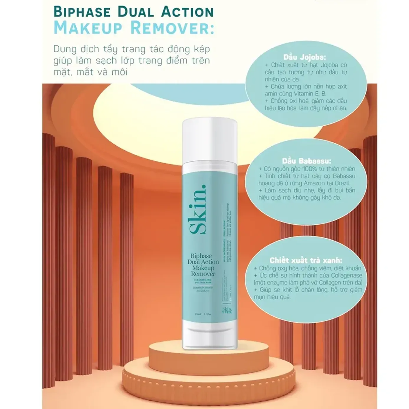 Nước Tẩy Trang Tác Động Kép Skin By Vita Biphase Dual Action Makeup ...