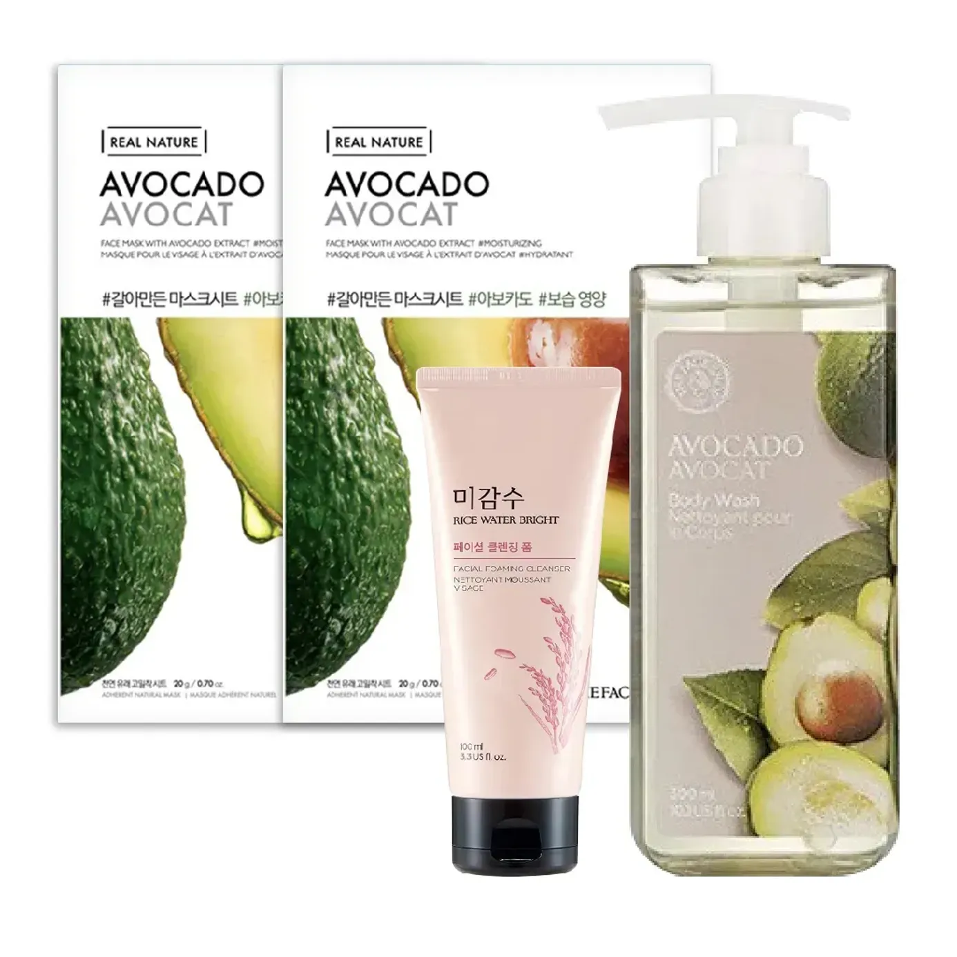 Combo Gel Tắm Cung Cấp Ẩm Avocado Body Wash 300ml