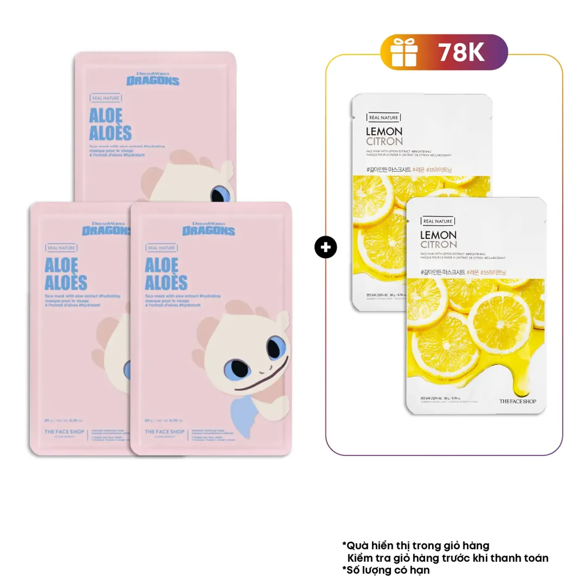 [Phiên Bản Dragon] 3 Mặt Nạ Nha Đam Cấp Ẩm THE FACE SHOP Real Nature ...