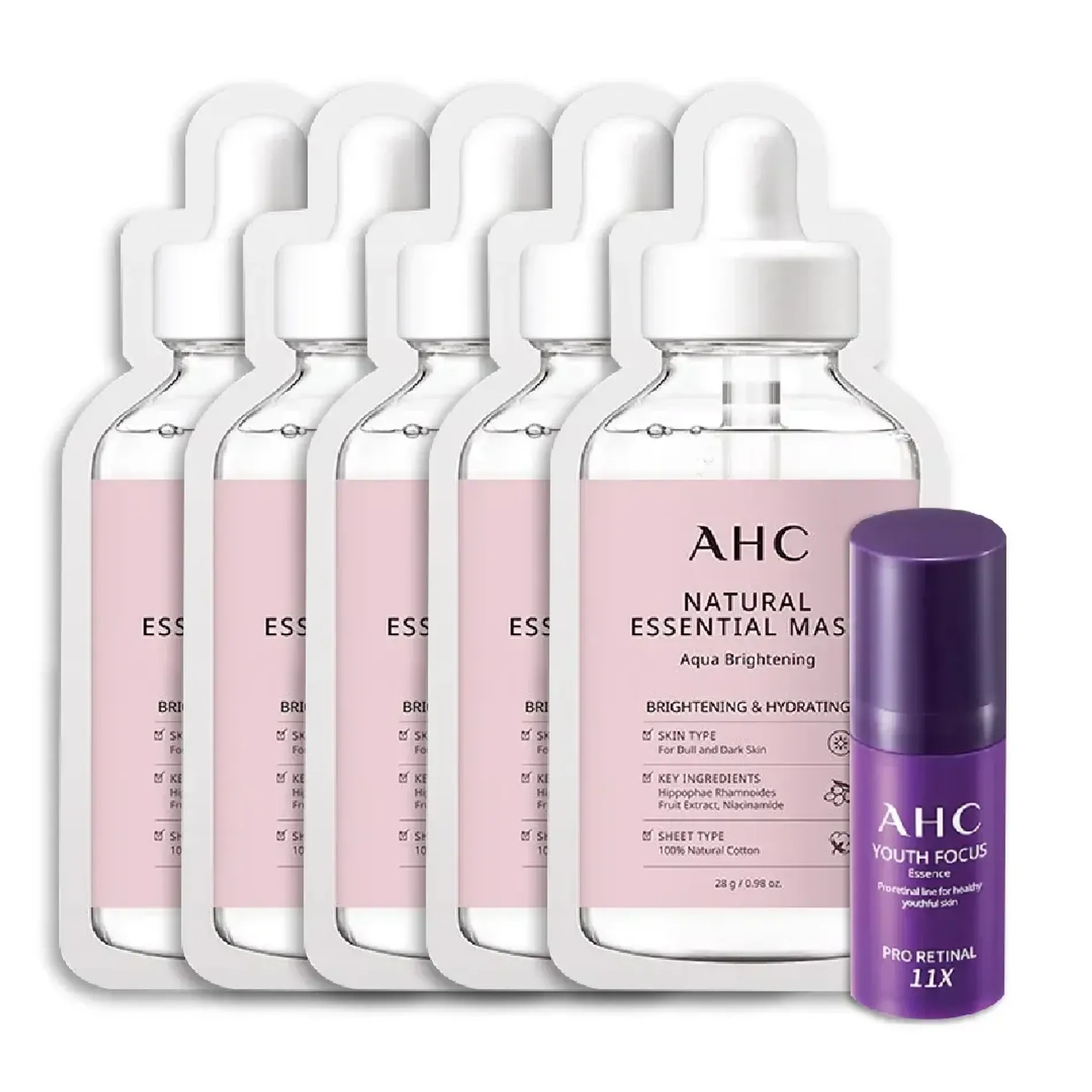 (Gift) Tinh Chất Trẻ Hóa AHC Youth (1 Tinh Chất 10ml + 5 Mặt Nạ 28g)