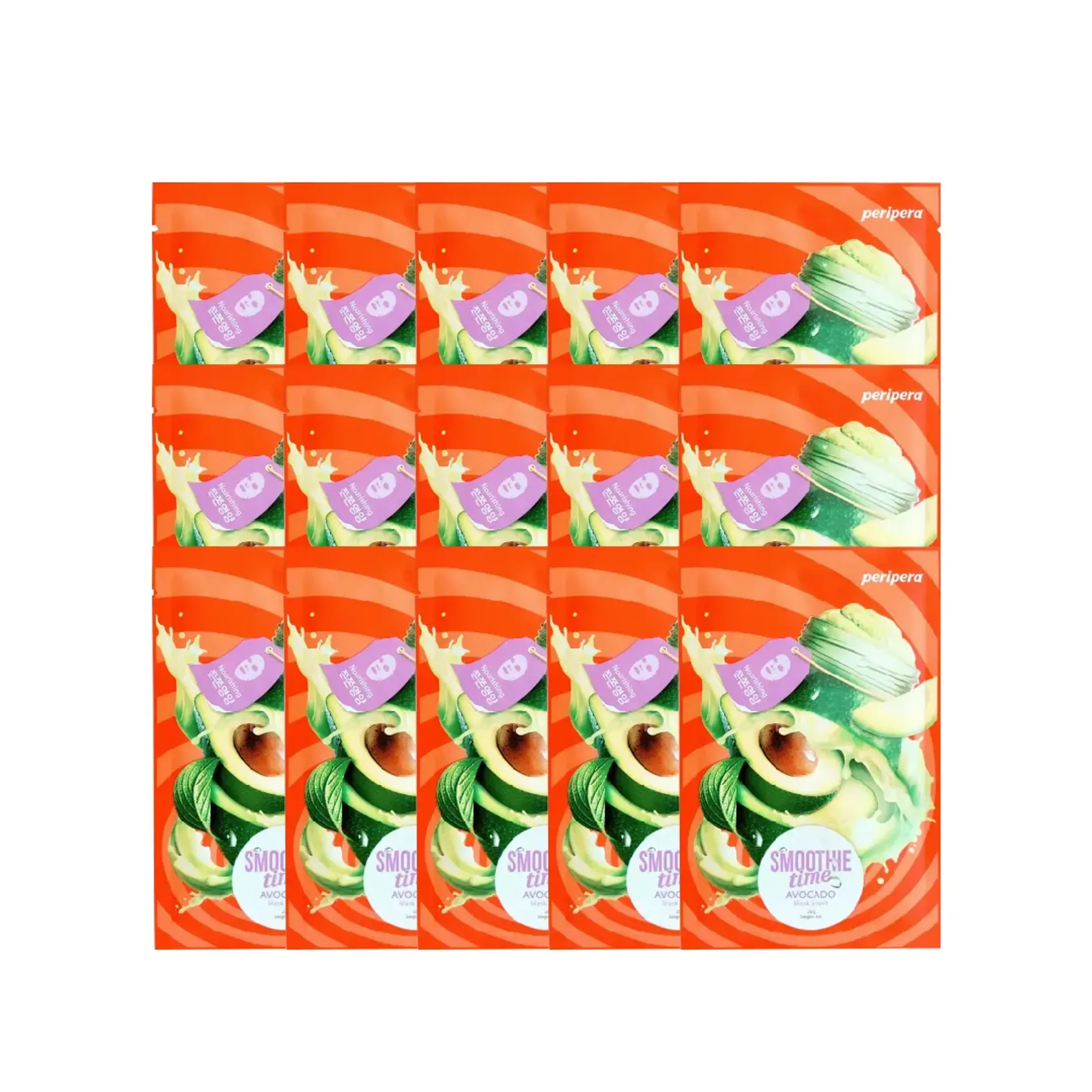 (Gift) 15 Mặt Nạ Bơ Dưỡng Ẩm Peripera Smoothie Time Mask Sheet #5 Avocado