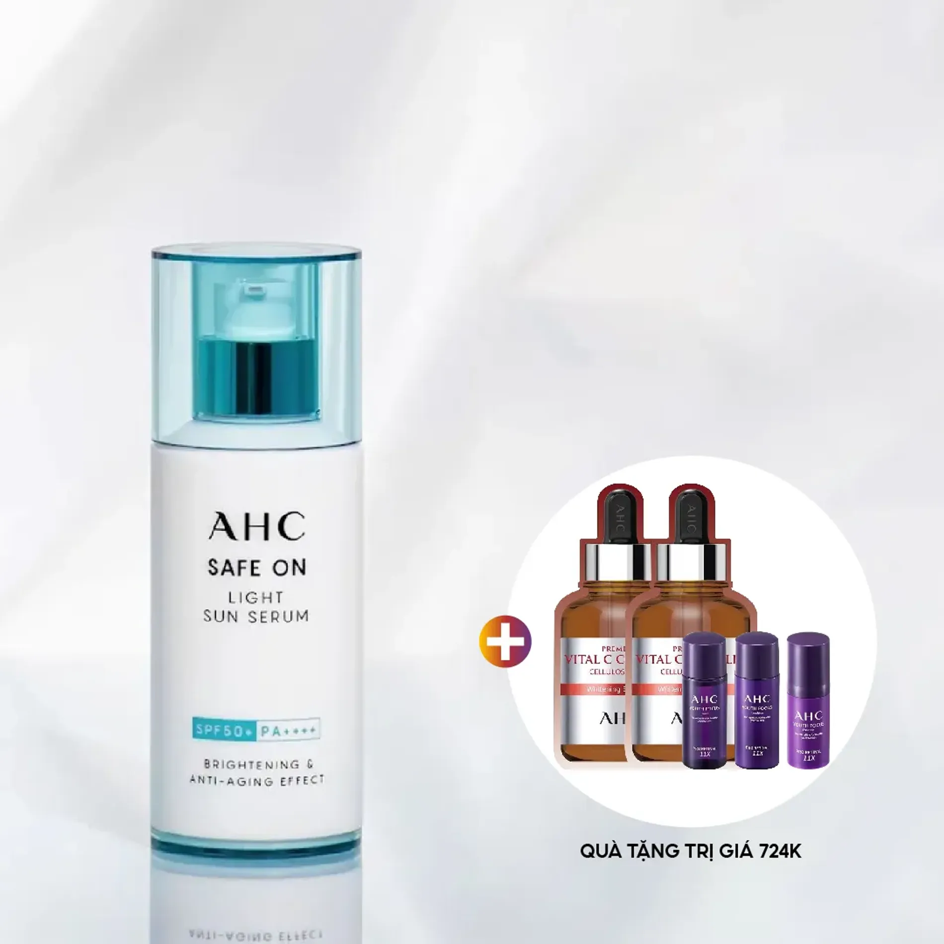 Tinh Chất Chống Nắng Cấp Ẩm AHC Safe On Light Sun Serum SPF50+ PA++++ 40ml