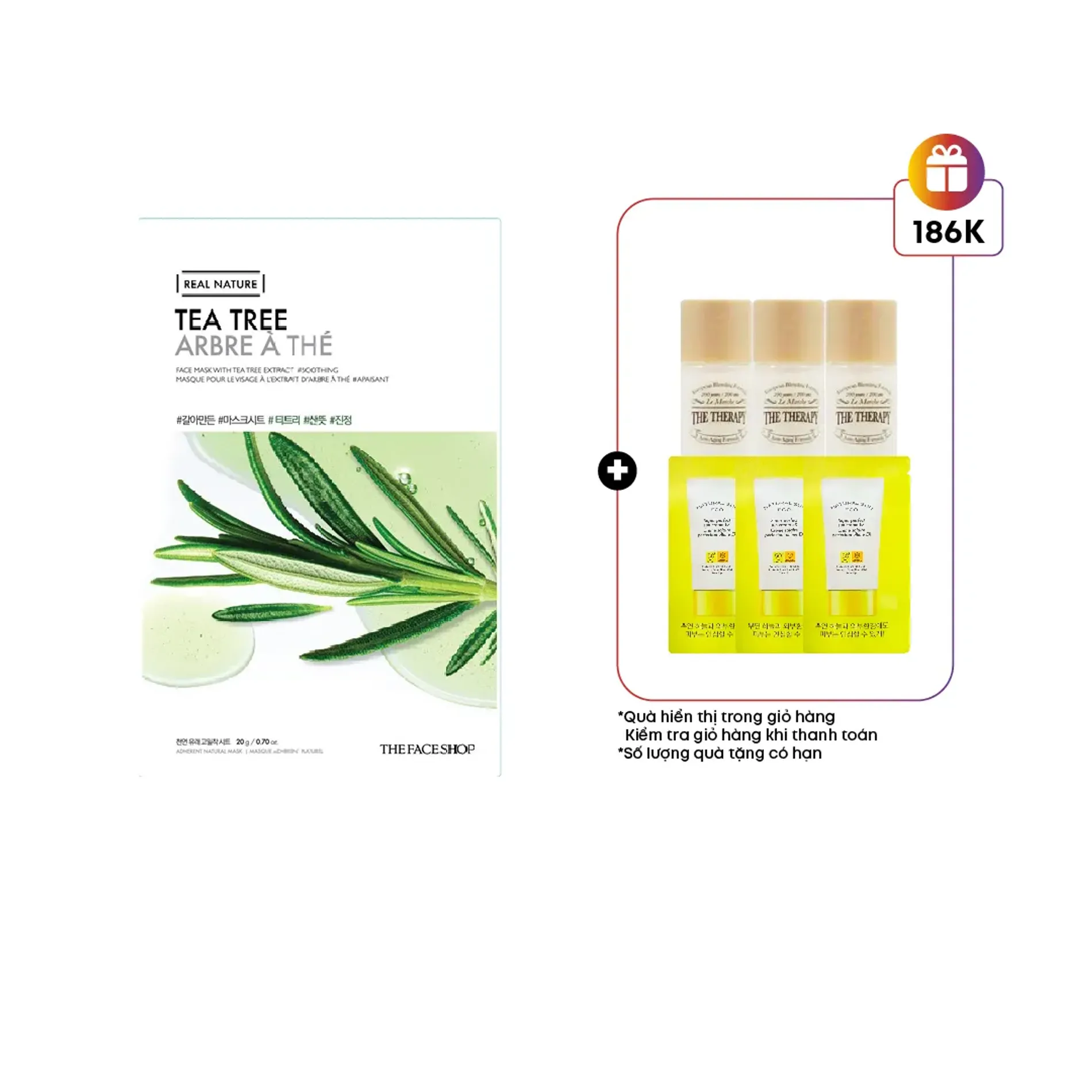 Mua Mặt Nạ Tràm Trà THE FACE SHOP Real Nature (tặng 3 kem chống nắng 1 ...
