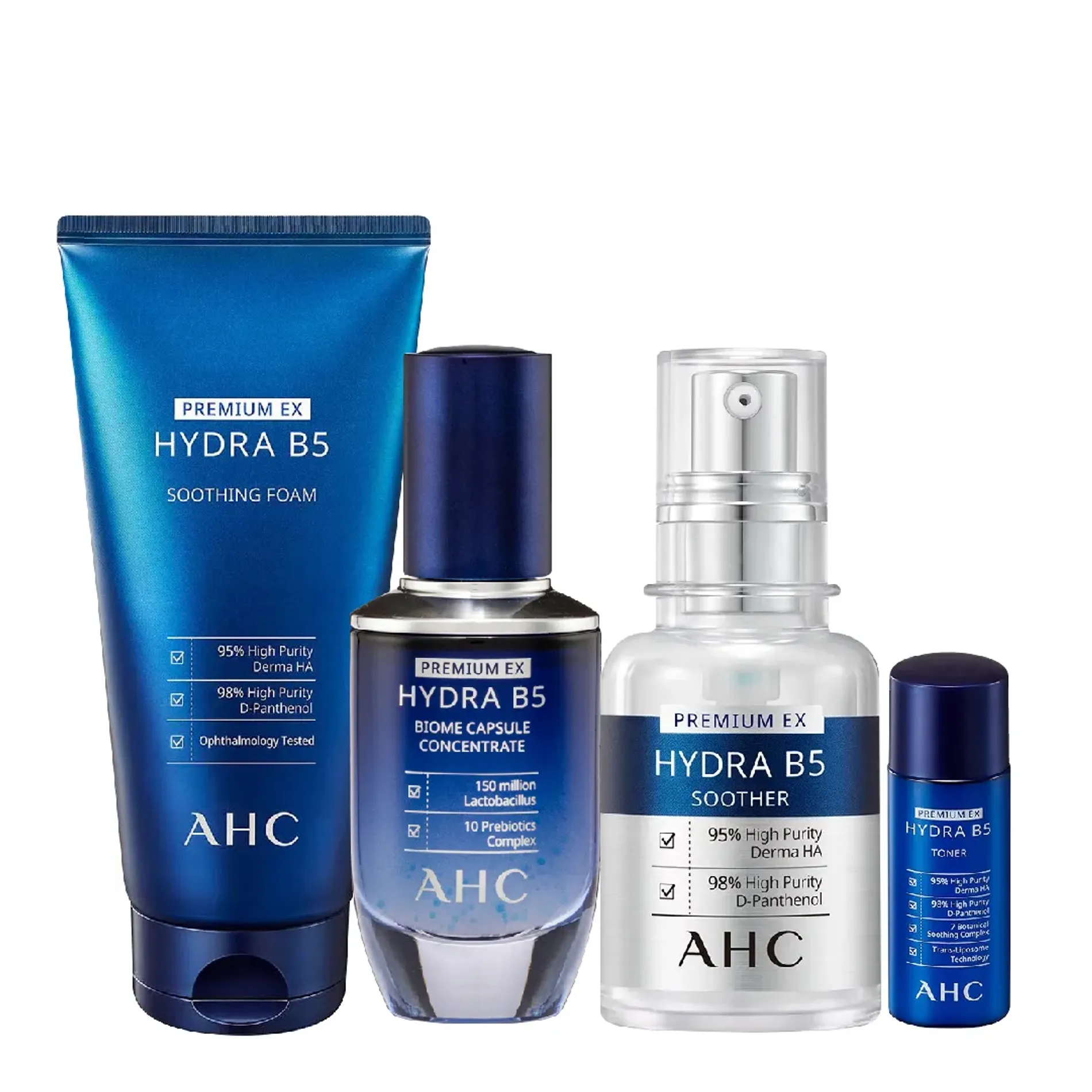 Combo Dưỡng Ẩm Làm Dịu & Cân Bằng Da AHC Premium Ex Hydra B5