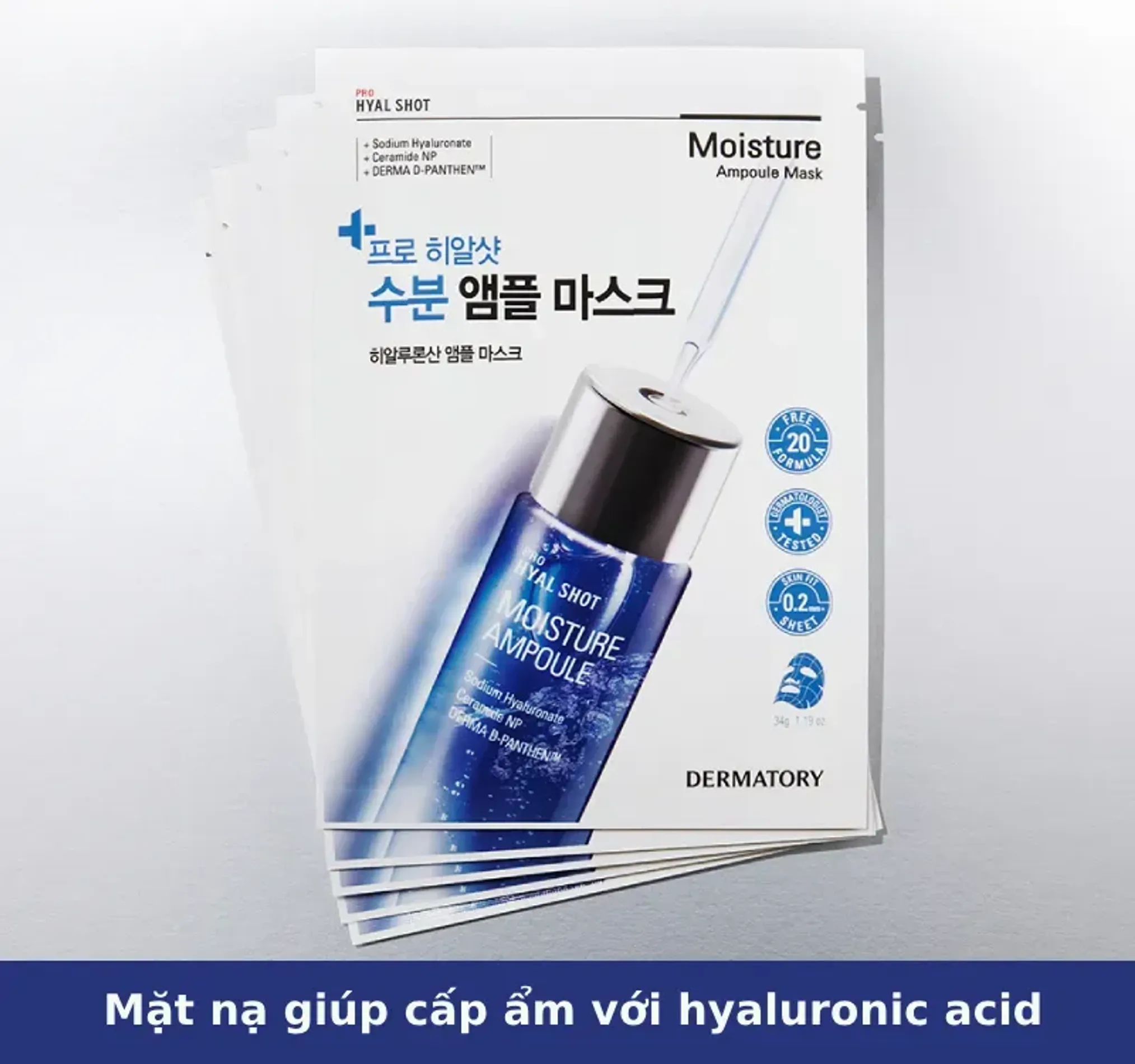 [Mua 5 tặng 5] Mặt Nạ Cấp Ẩm Dermatory Pro Hyal Shot Moisture Ampoule ...