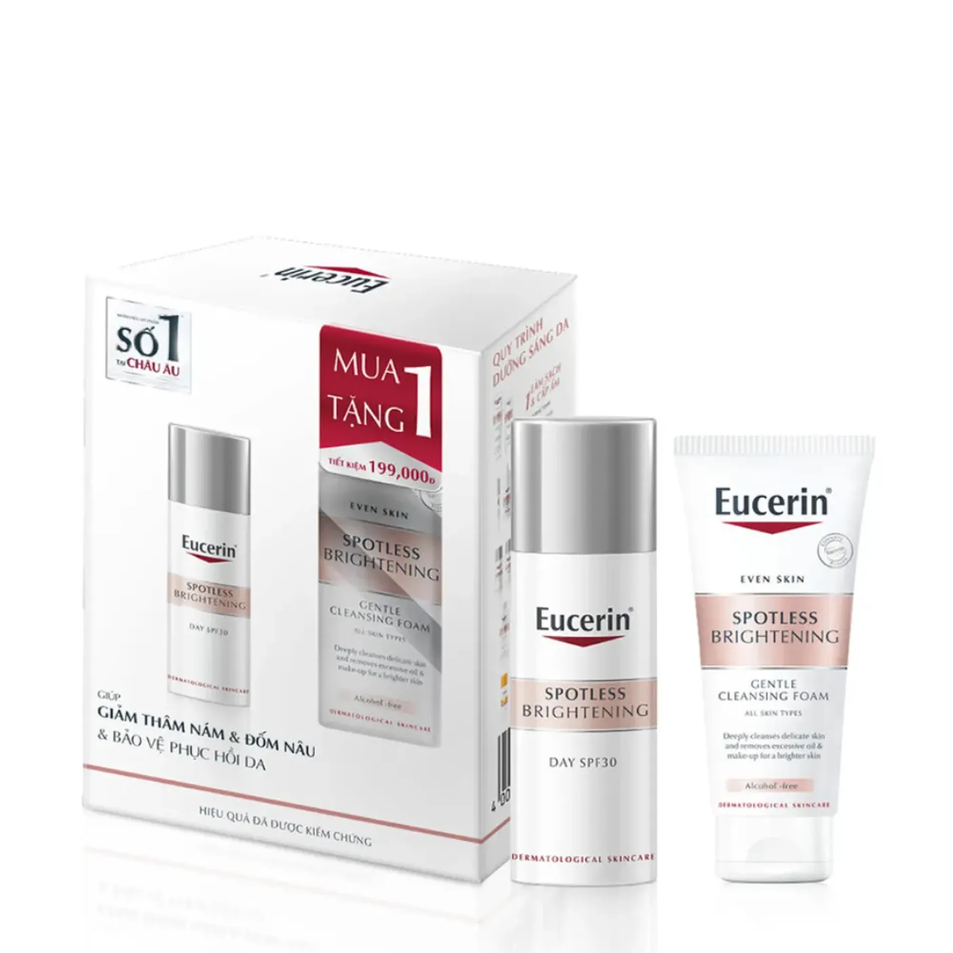 Set Dưỡng Sáng Eucerin Ultra White Spotless (1 kem dưỡng 50ml & 1 sữa ...