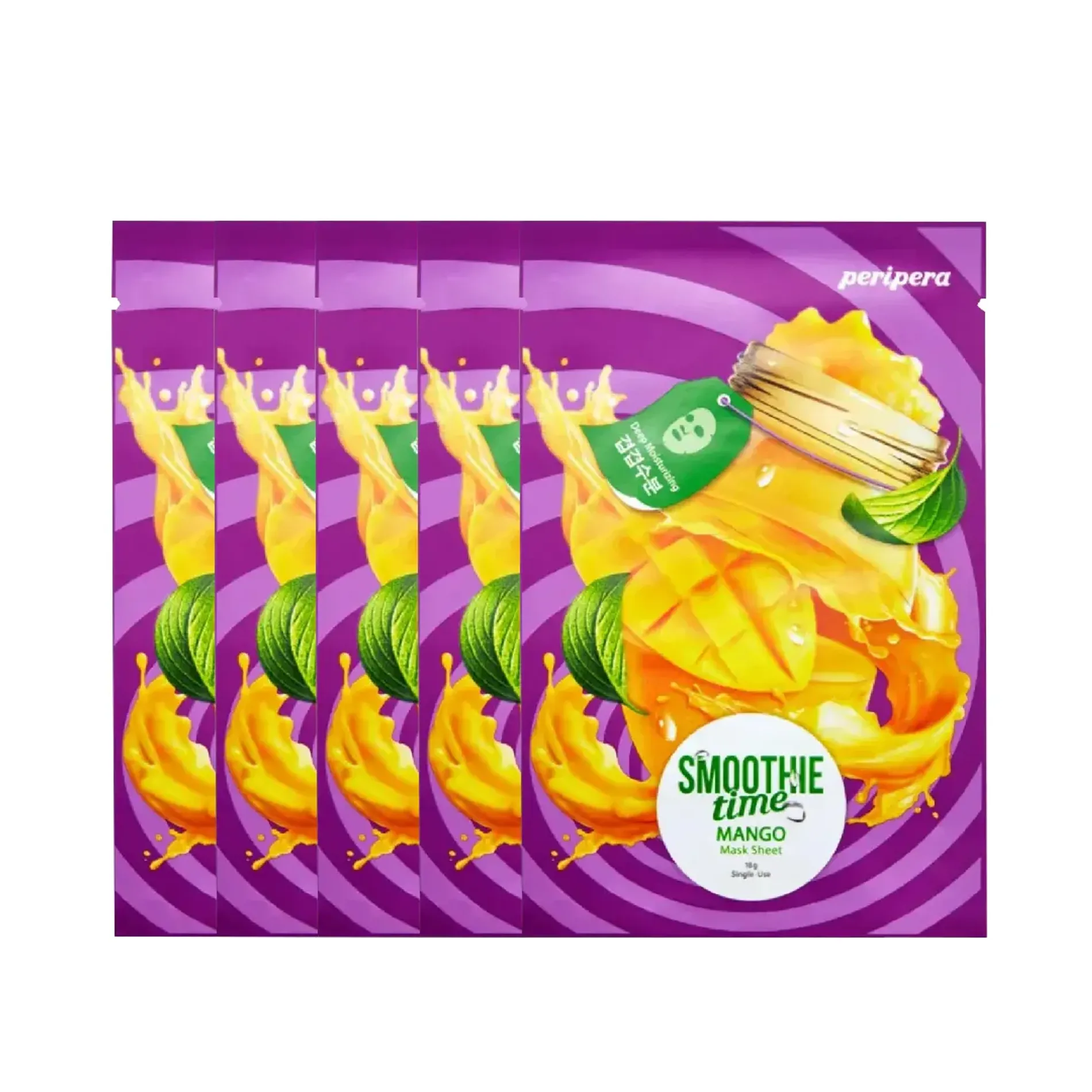 Combo 5 Mặt Nạ Dưỡng Da Từ Trái Cây Peripera Smoothie Time Mask Sheet ...
