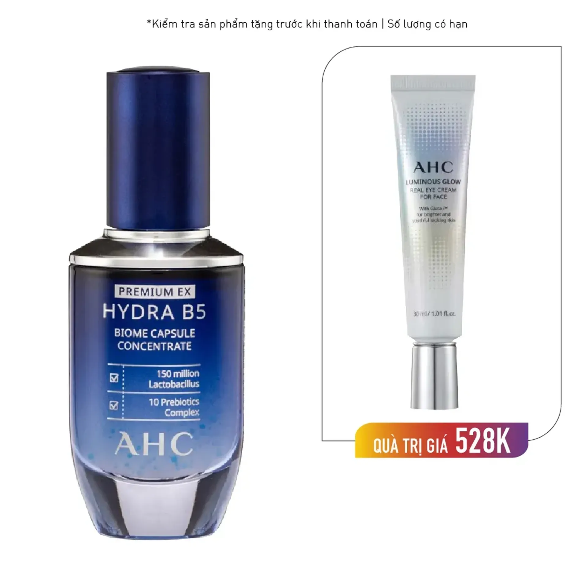 Combo Tinh Chất AHC Premium Ex Hydra B5 30ml & Kem Mắt AHC Luminous ...