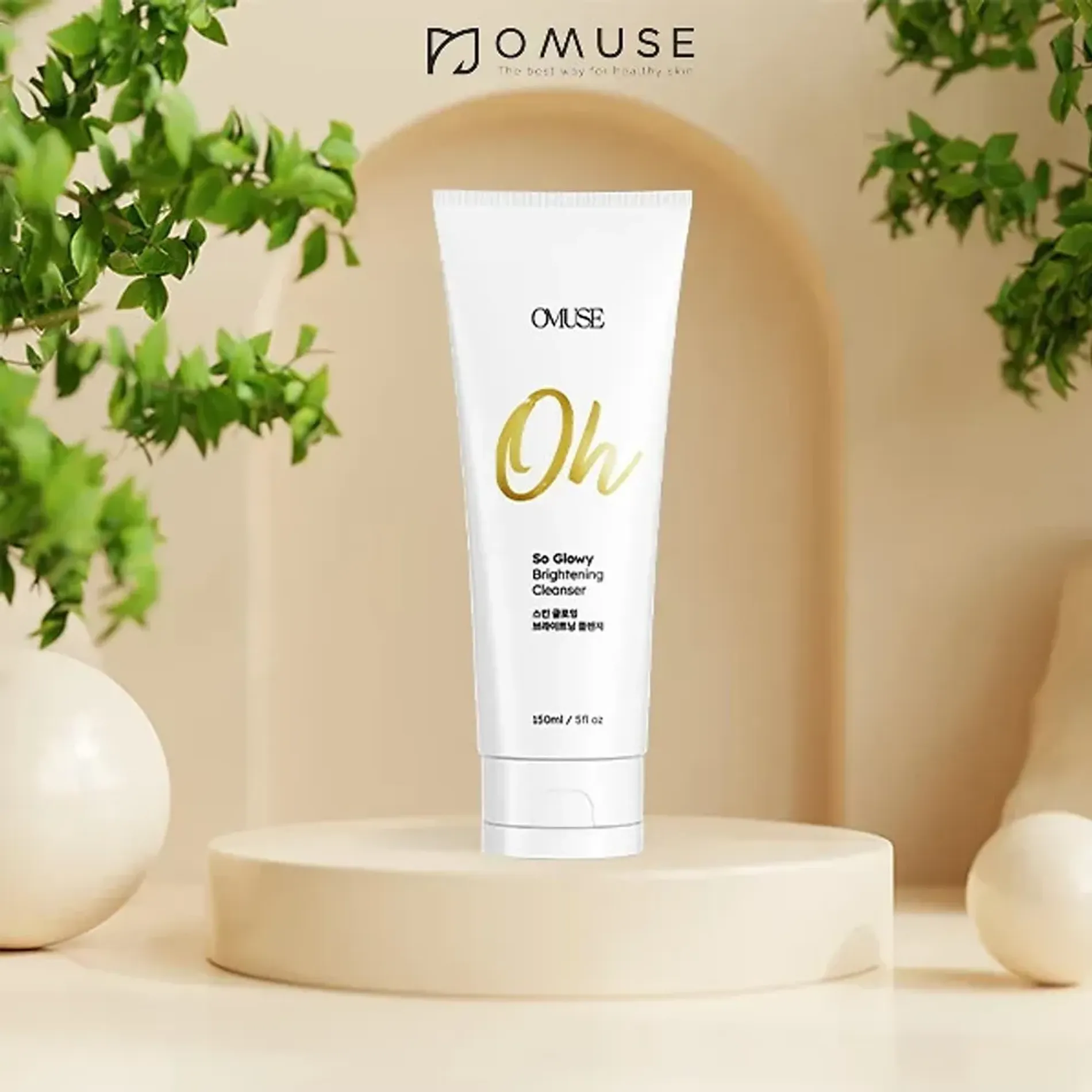 Sữa Rửa Mặt Dưỡng Trắng Da O’Muse Oh So Glowy Brightening Cleanser 150Ml