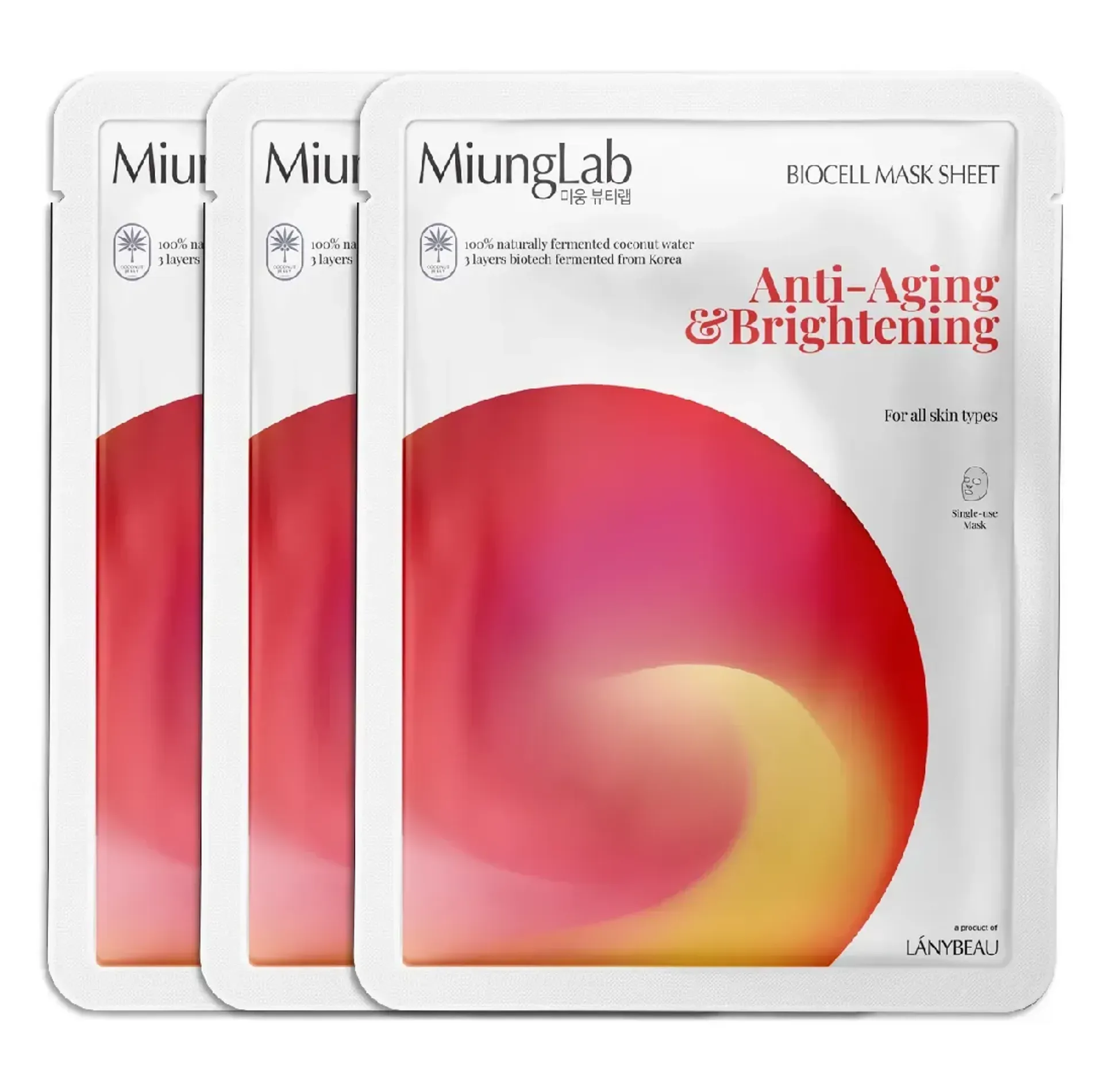 Combo 3 Mặt Nạ Chống Lão Hoá Miunglab Anti Aging & Brightening 23g