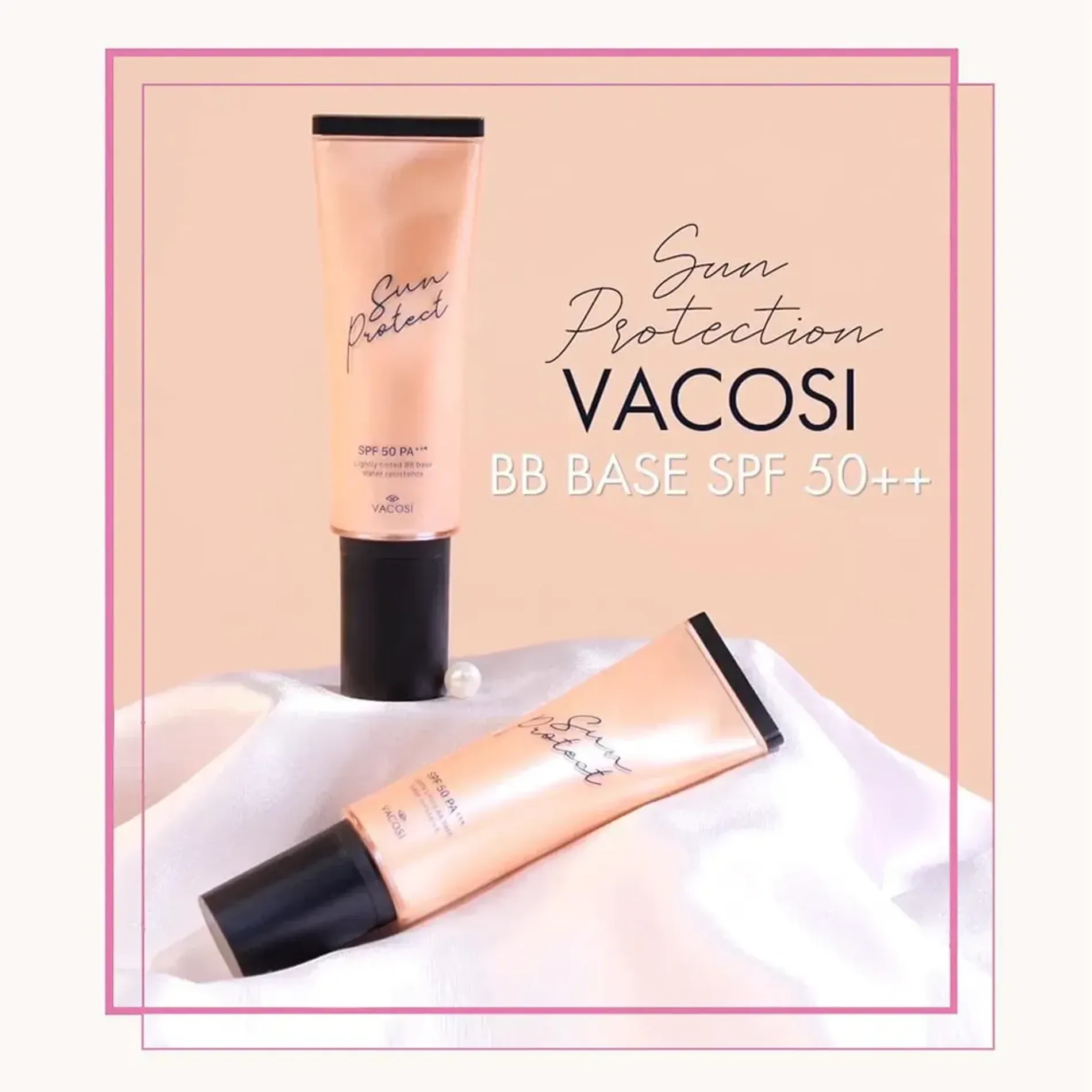 Kem Chống Nắng Và Lót Trang Điểm Vacosi Natural Studio Bb Base Sun Protect Spf50 Pa+++ 45Ml