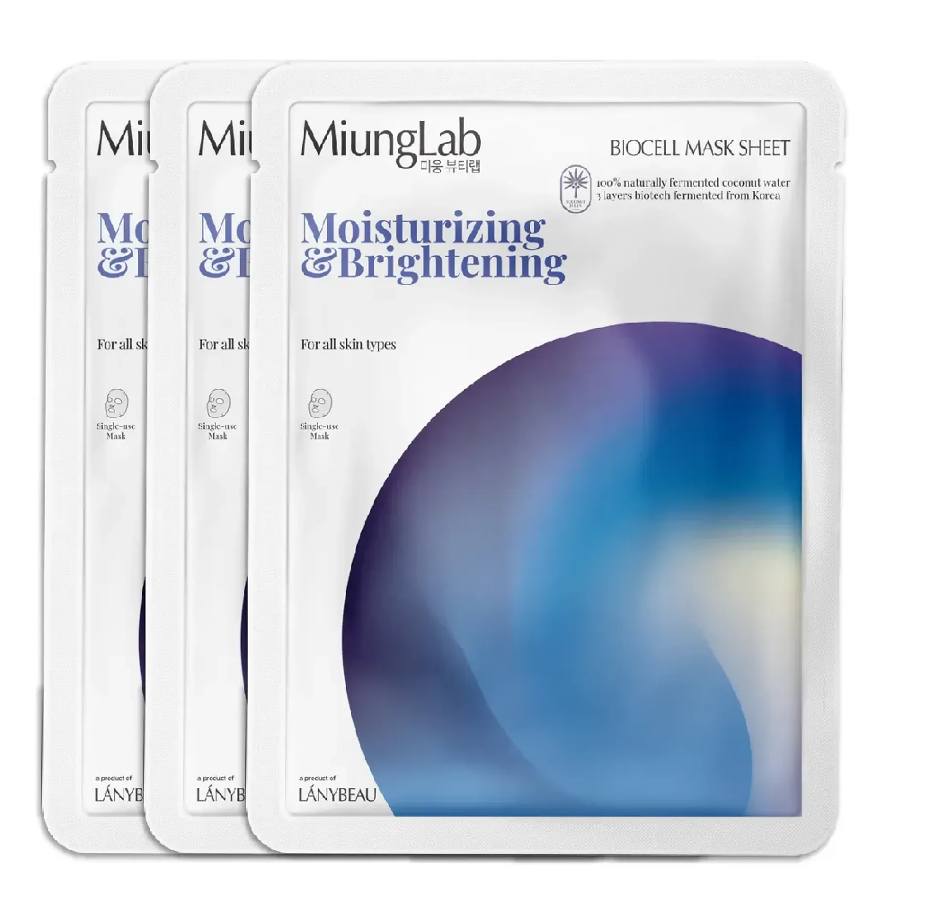 Combo 3 Mặt Nạ Sinh Học Miunglab Biocell Moisturizing & Brightening 23g