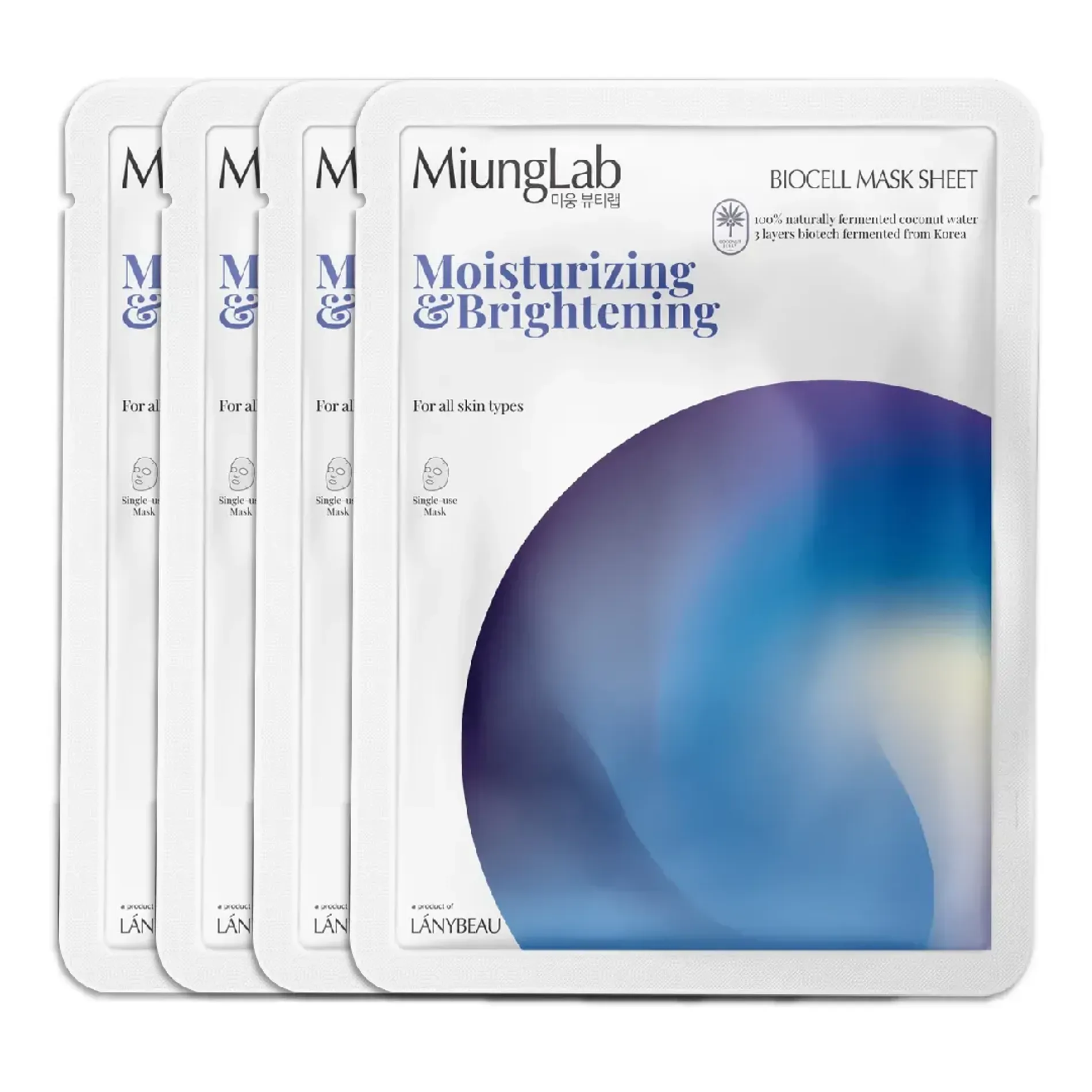 Set 04 Mặt Nạ Sinh Học Cấp Ẩm Và Sáng Da Miunglab Biocell Masksheet ...
