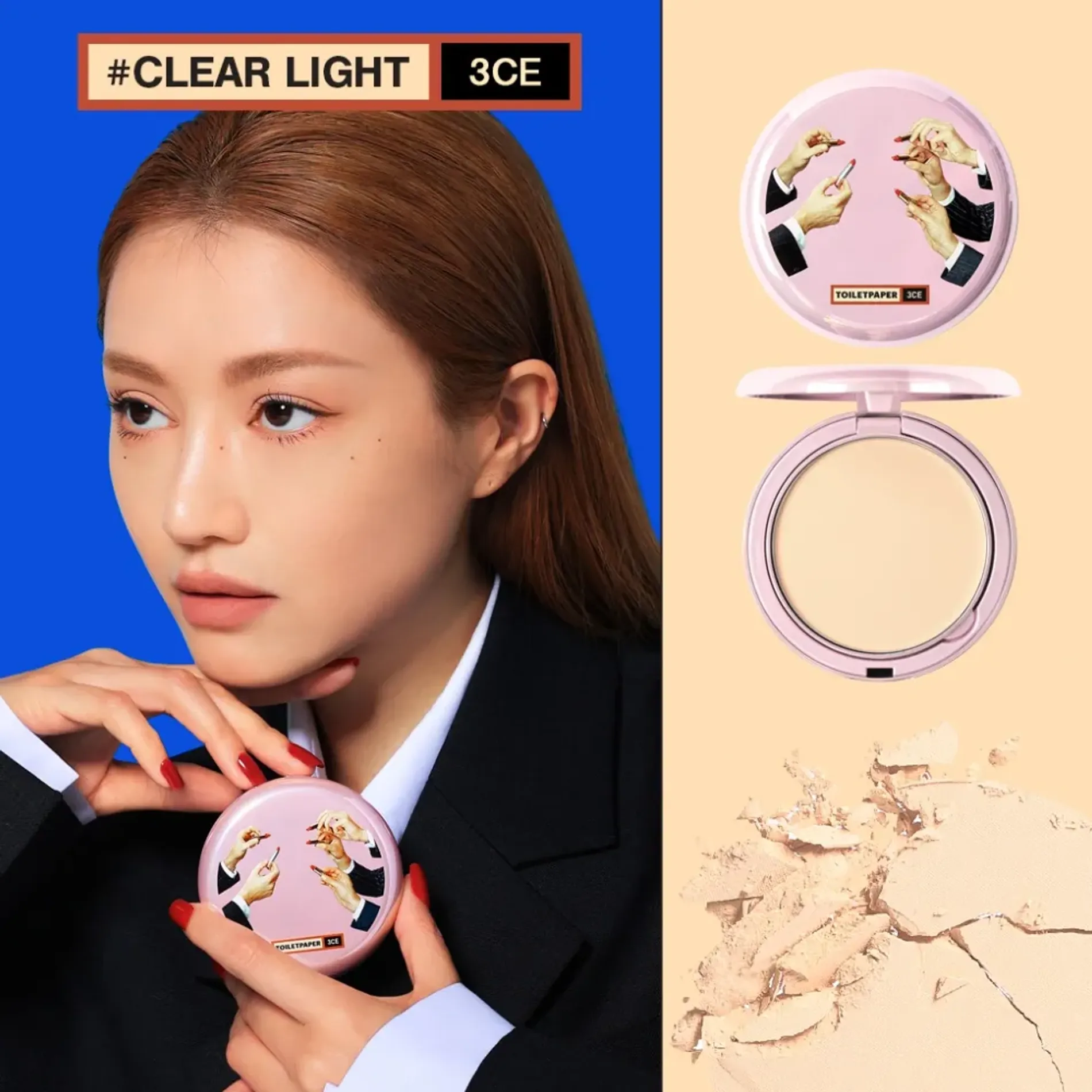 [Phiên bản Toiletpaper] Phấn Phủ Kiềm Dầu 3CE Make Up Fix Powder 9g