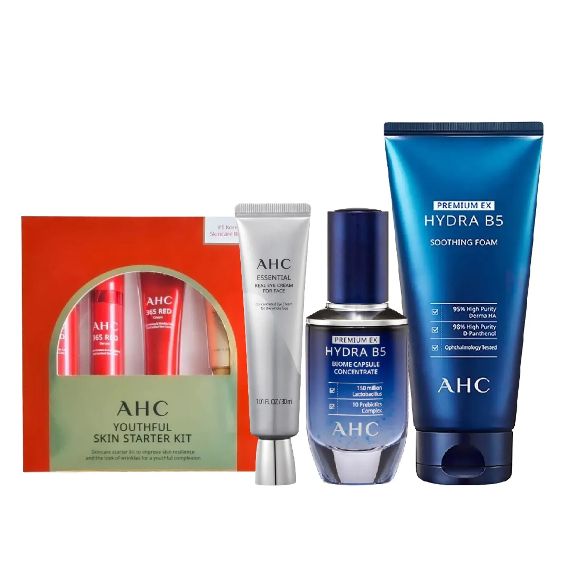 Combo Kem Mắt & Tinh Chất AHC B5 Dưỡng Ẩm, Trẻ Hóa Da