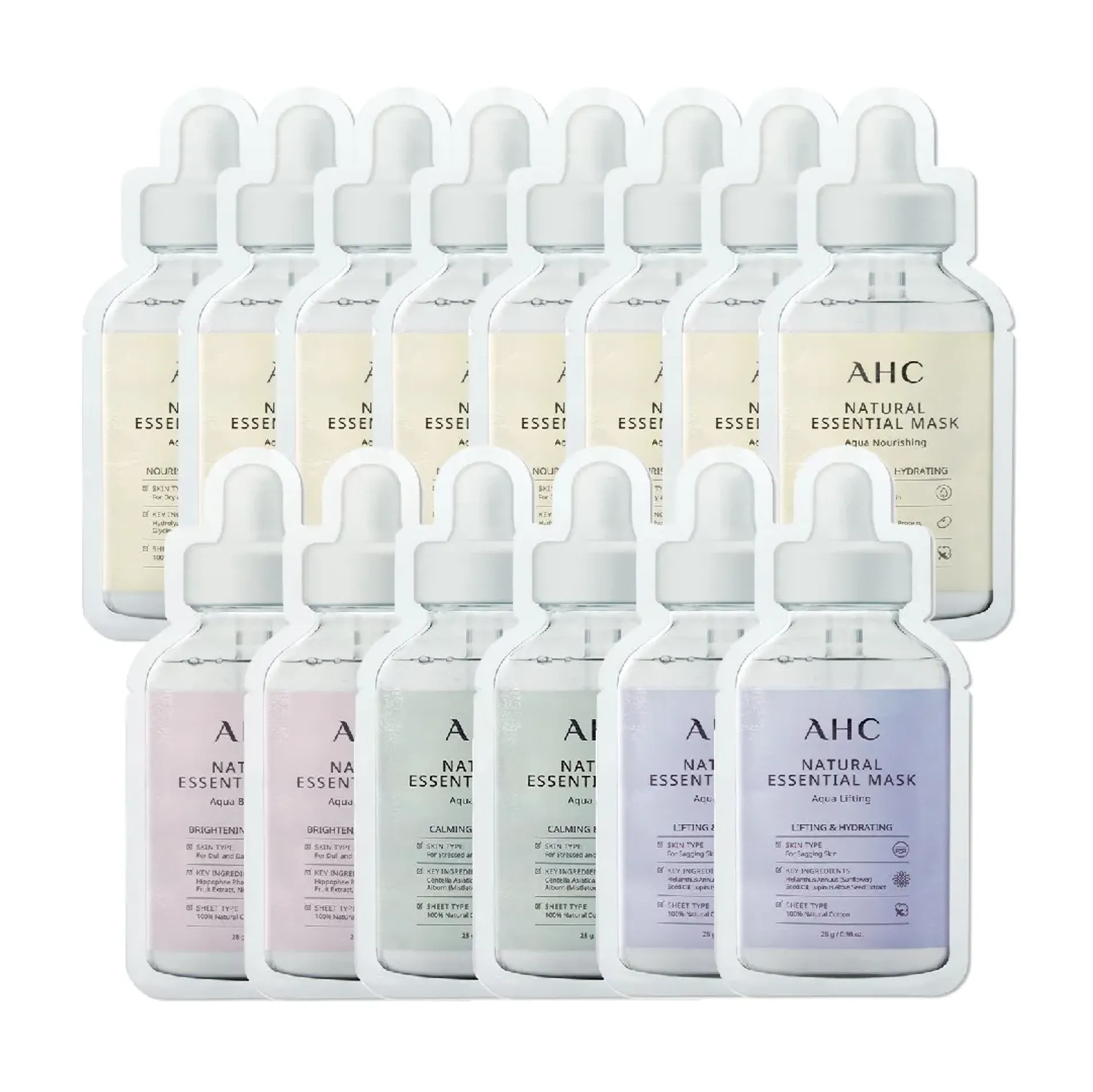 Combo 14 Mặt Nạ Mix Làm Sáng Da AHC Natural Essential Mask