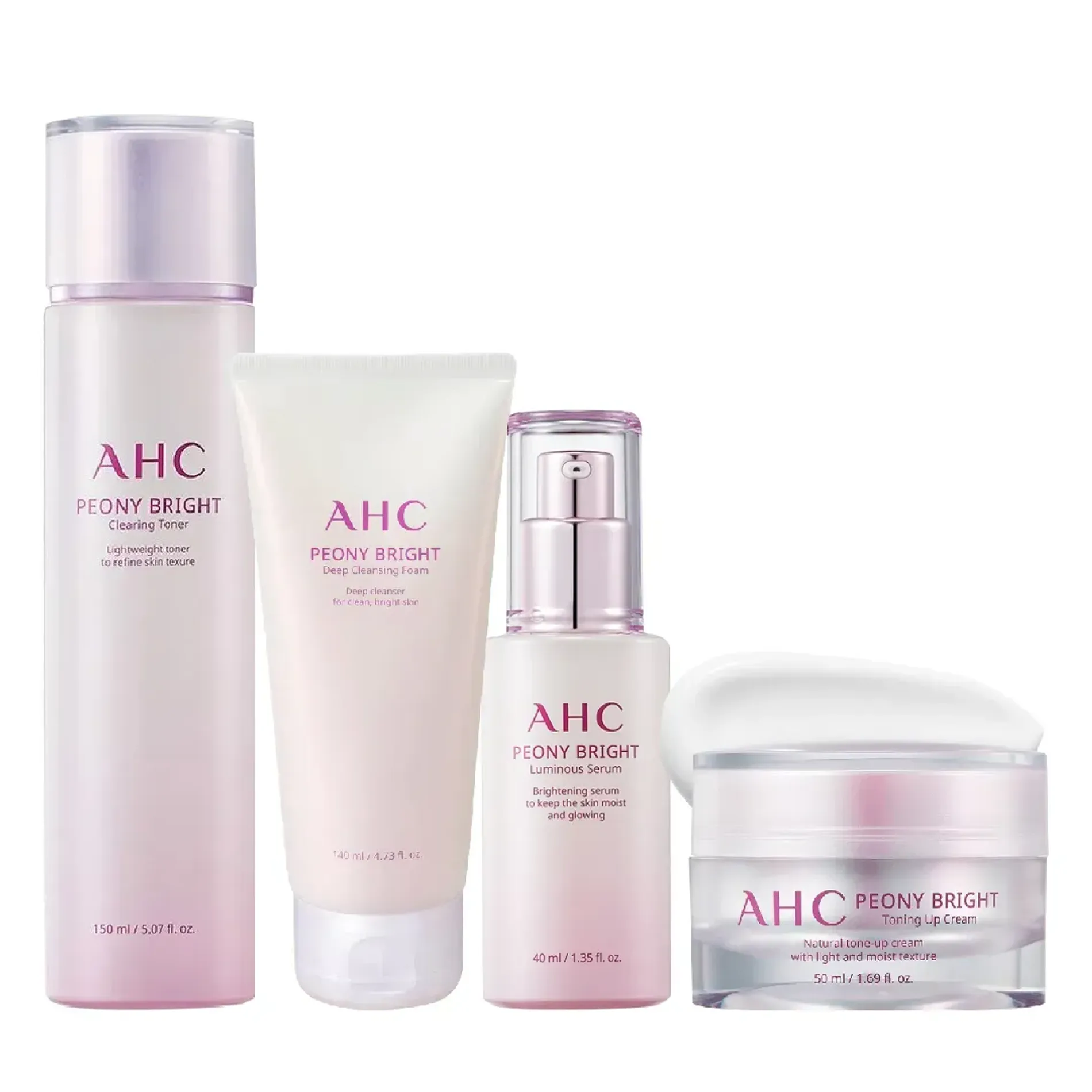 Combo AHC (1 Serum 40ml, 1 Cream 50ml, 1 Toner 150ml & 1 Sửa Rửa Mặt 140ml)
