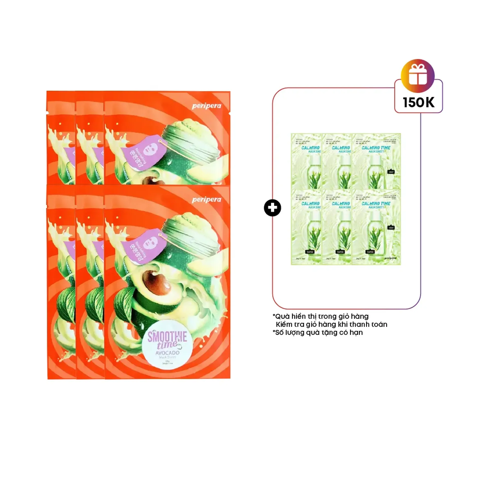Set 6 Mặt Nạ Dưỡng Da Từ Trái Cây Peripera Smoothie Time Mask Sheet #5 ...