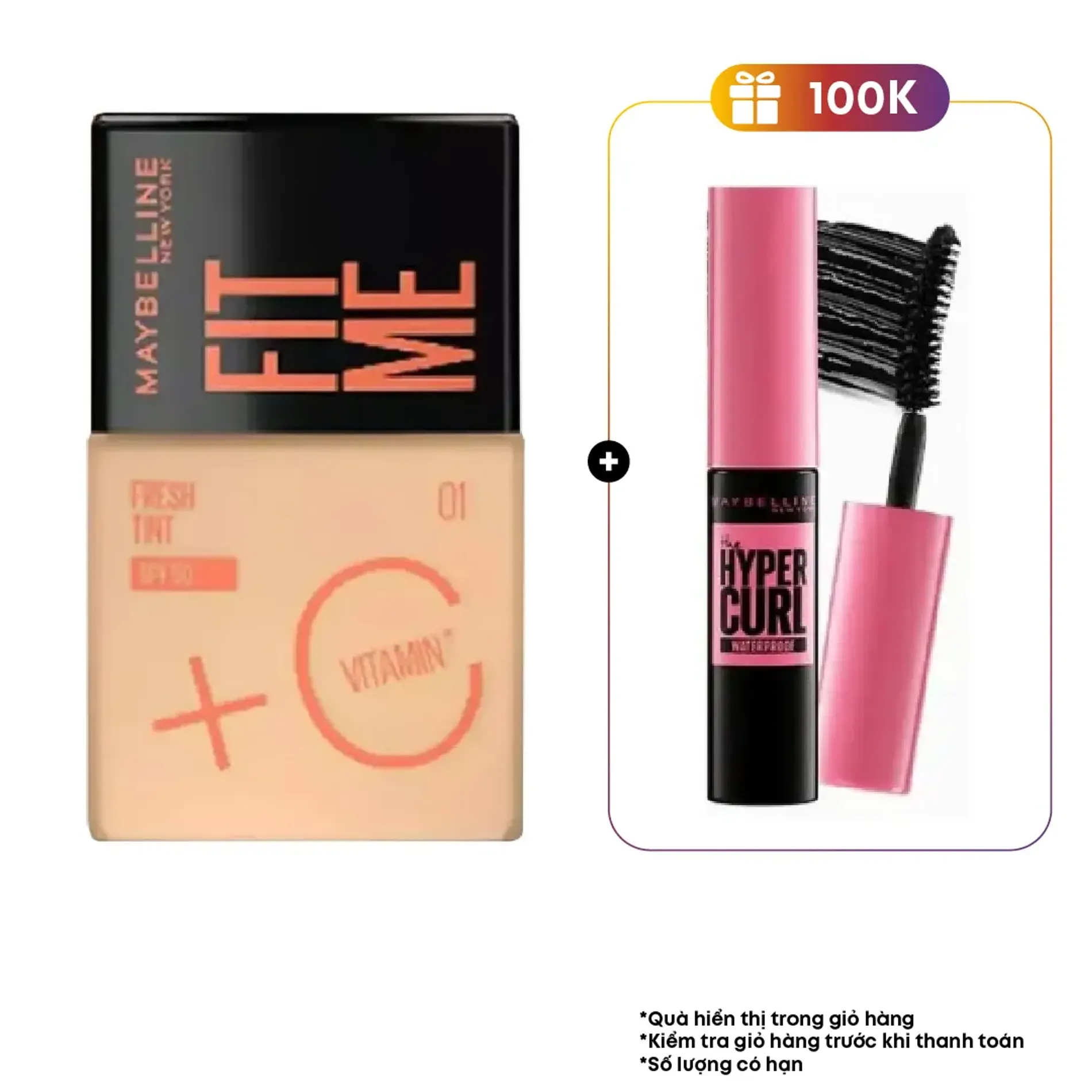 Kem Nền Sáng Da Chống Nắng Mỏng Nhẹ Kiềm Dầu Maybelline Fit Me Fresh Tint Spf50 30ml
