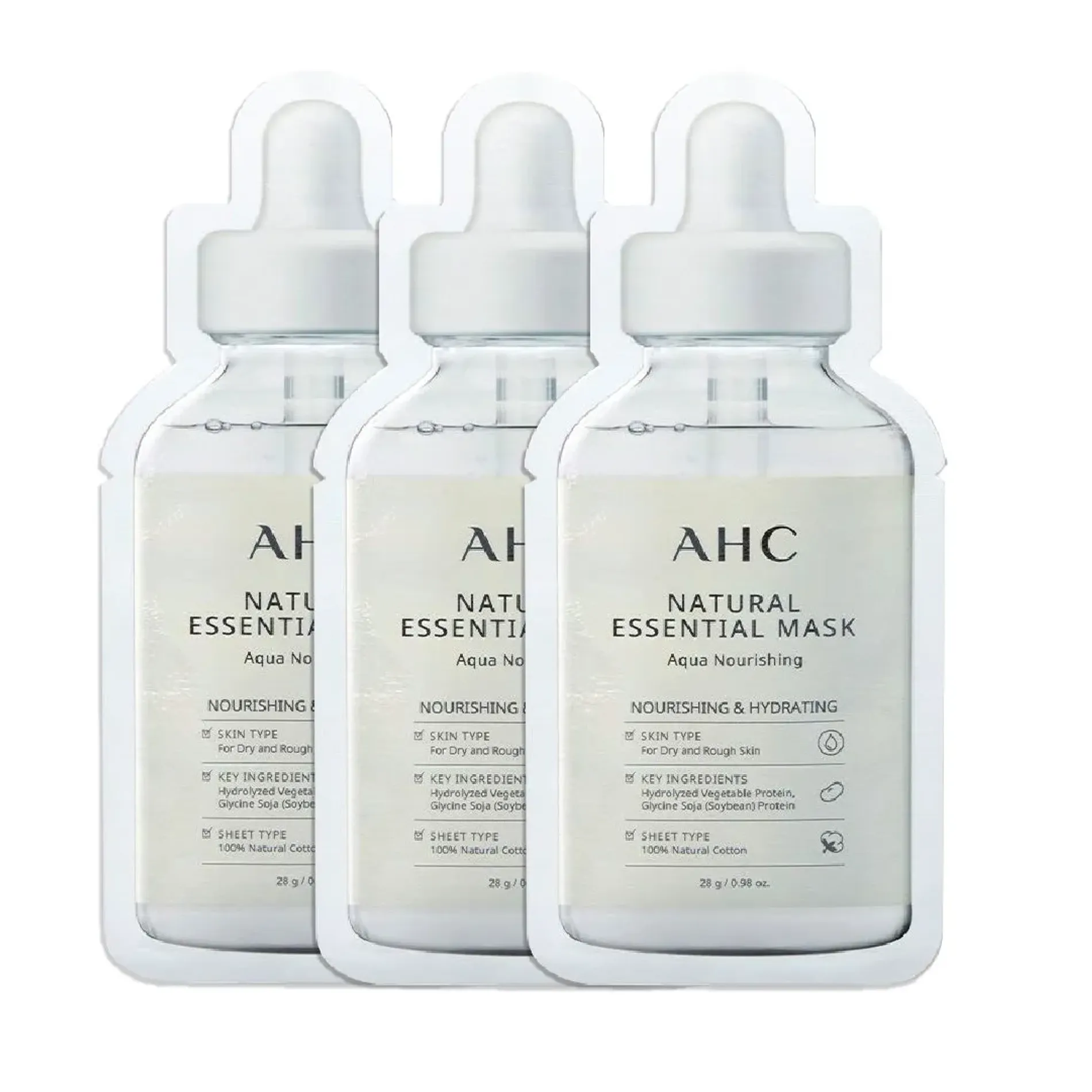 Set 03 Mặt Nạ Giấy Làm Mềm Da Ahc Natural Essential Mask Aqua ...