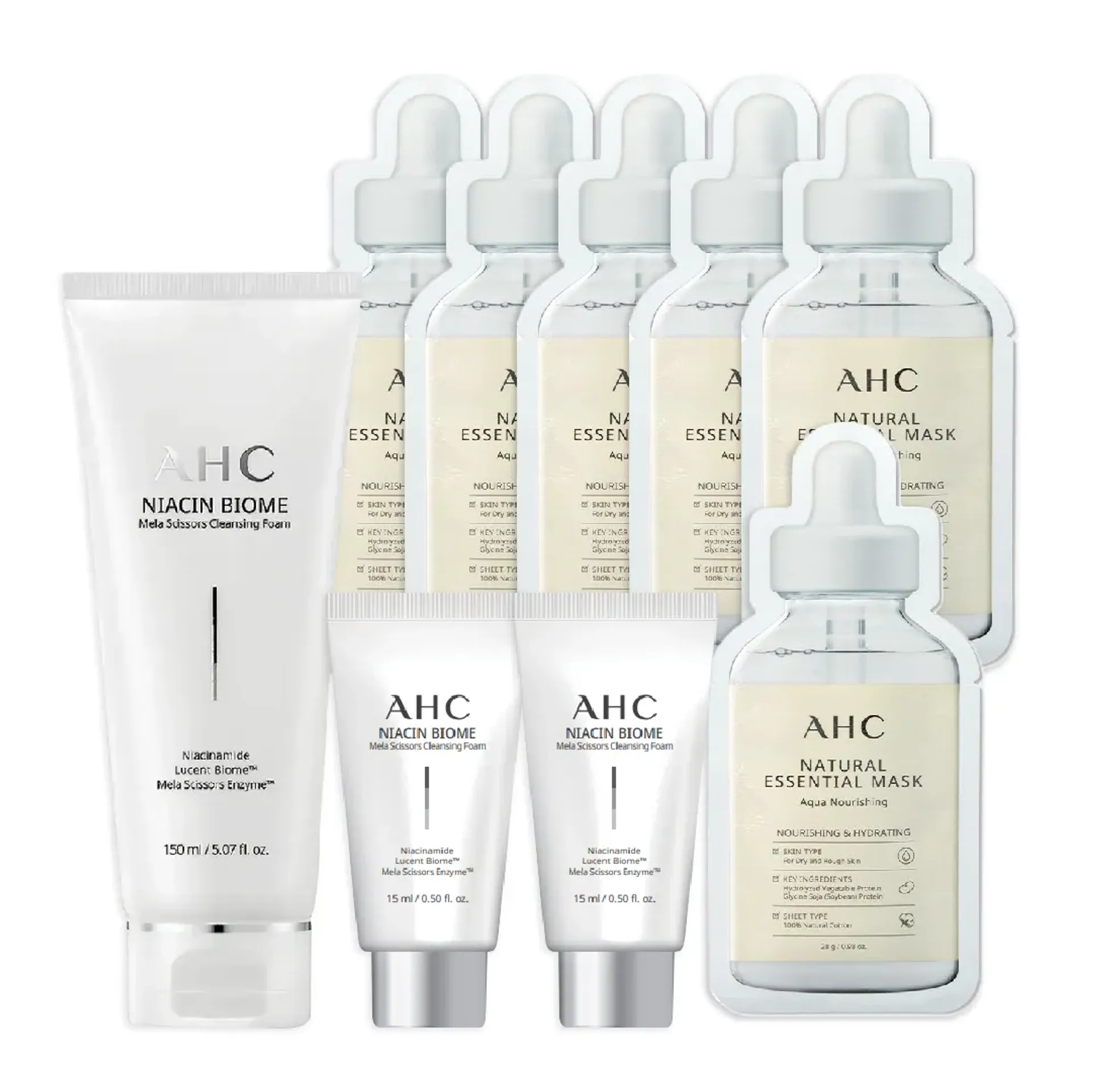 Combo Sữa Rửa Mặt Làm Sáng Da AHC Niacin Biome 150ml