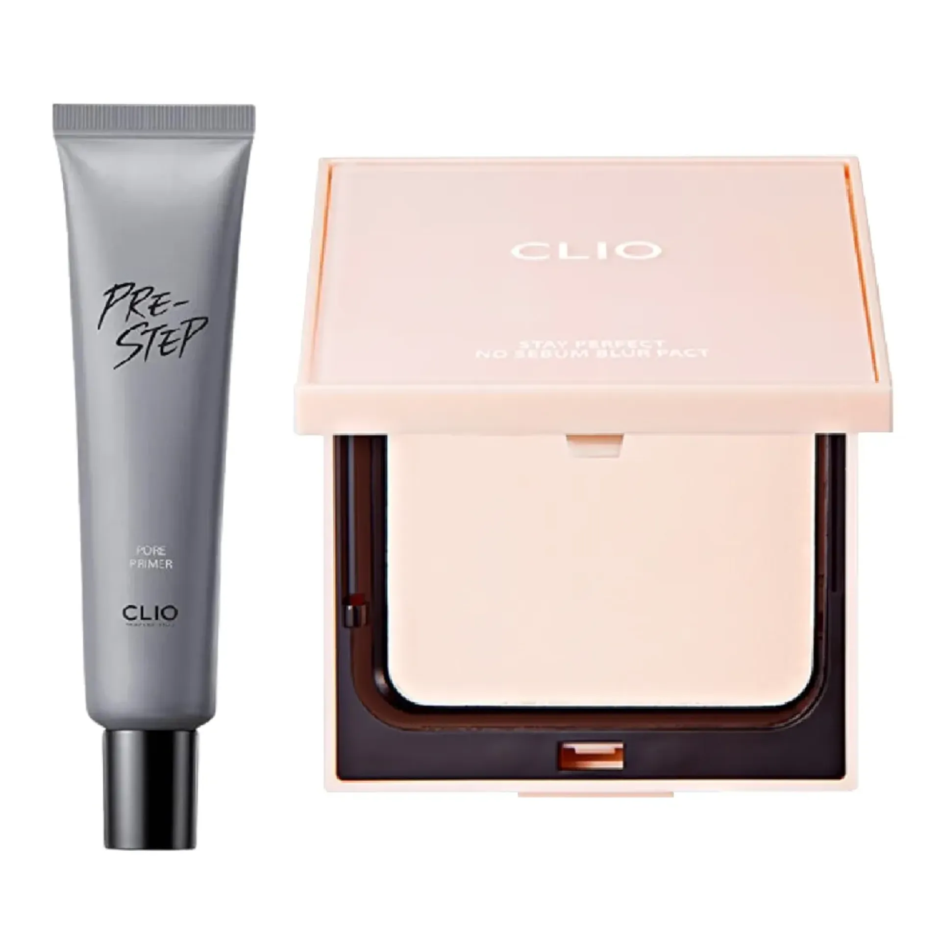Combo Phấn Phủ Clio Stay Perfect 10g & Kem Lót Clio Pre-Step 30ml