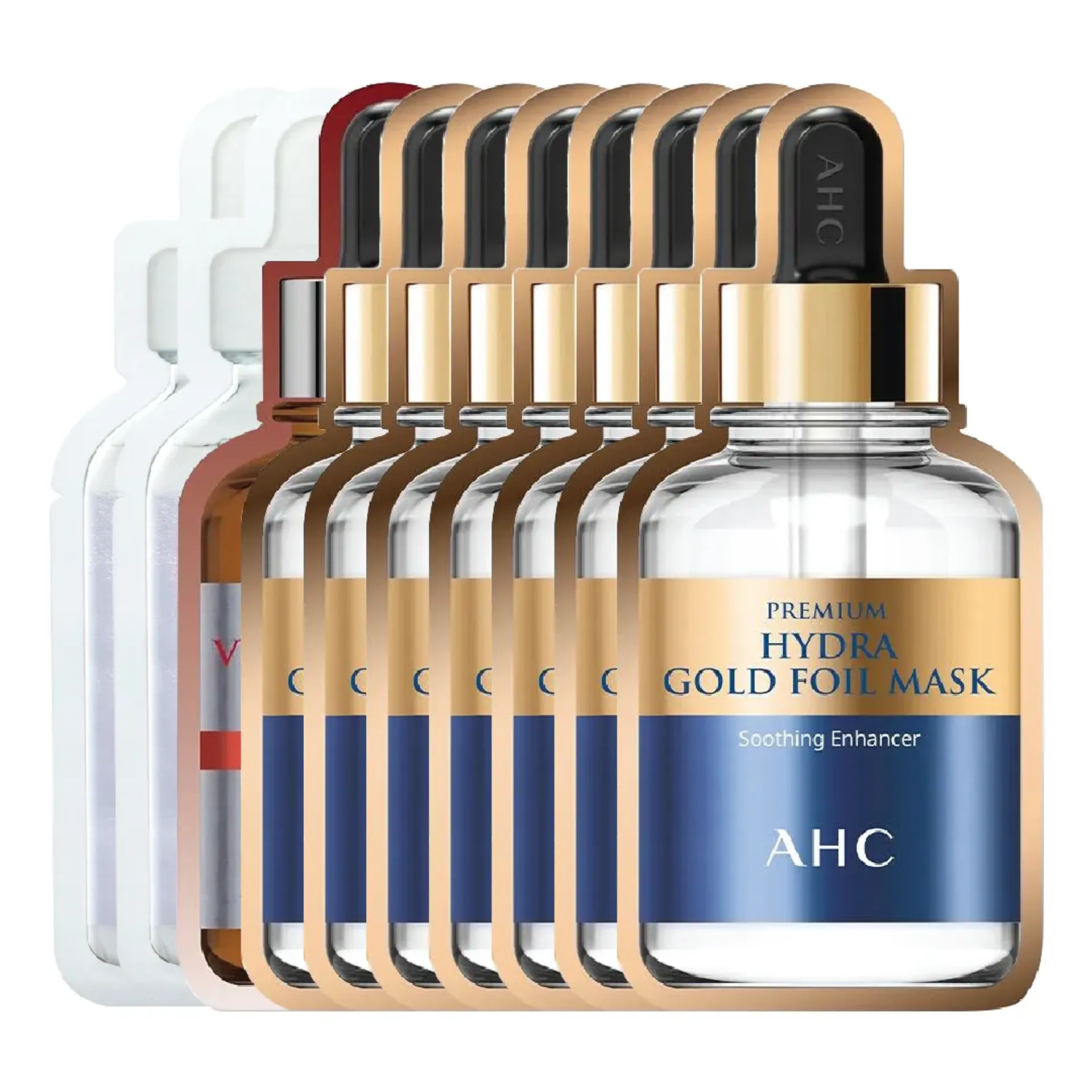 Combo 10 Mặt Nạ Mix Ngừa Lão Hóa AHC (7 gold, 1 vital C, 2 lifting)