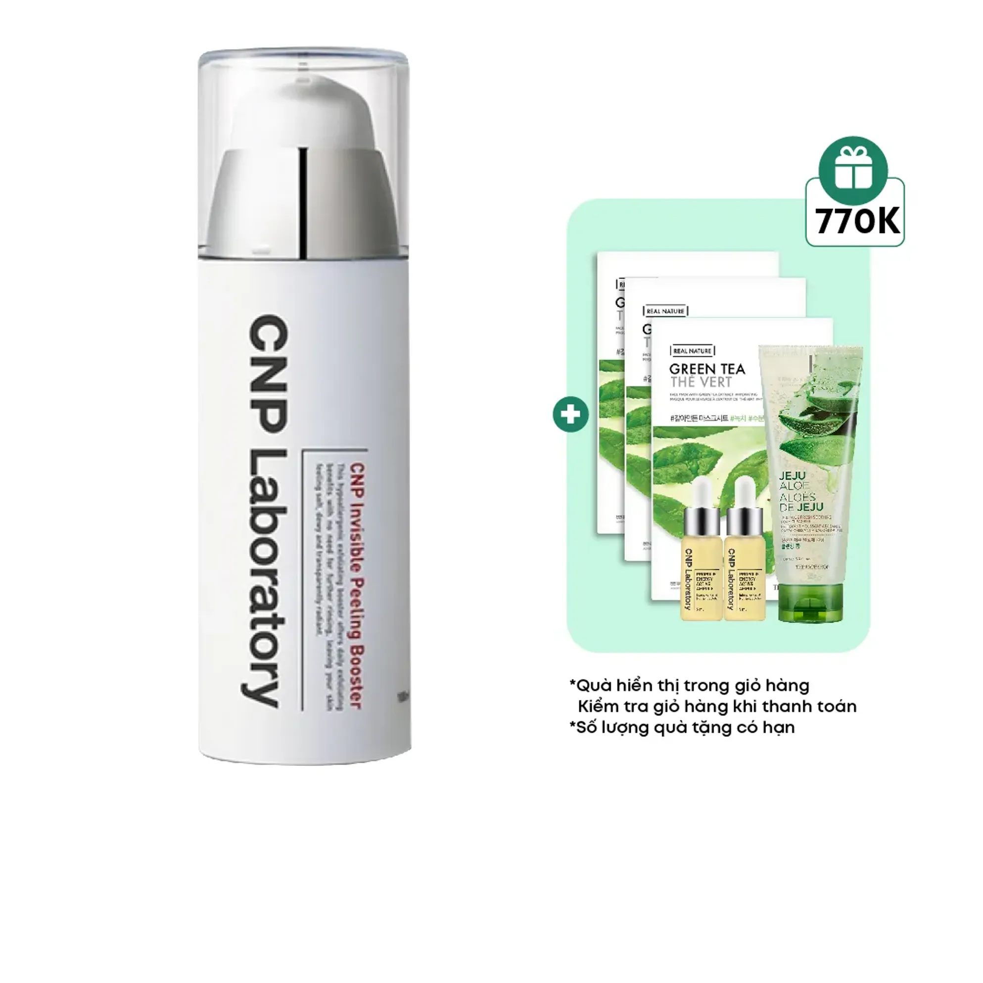 Combo Làm Sạch & Sáng Da Mịn Màng - 1 Gel Tẩy Da Chết CNP 100ml + 1 Sữa Rửa Mặt 150ml + 3 Mặt Nạ ...