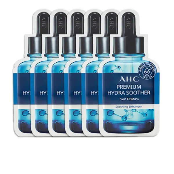 Set 6 Mặt Nạ Giấy Dưỡng Ẩm Cao Cấp AHC Premium Hydra Soother Skin Fit Mask