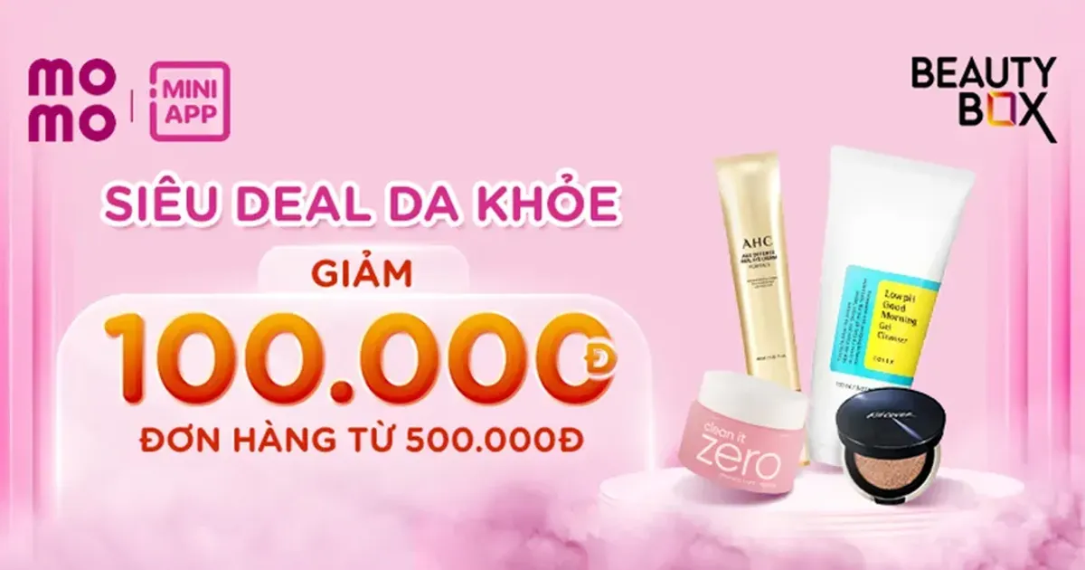 Chào Mừng Mini App Beauty Box Trên Momo _ Tặng EVC 100K