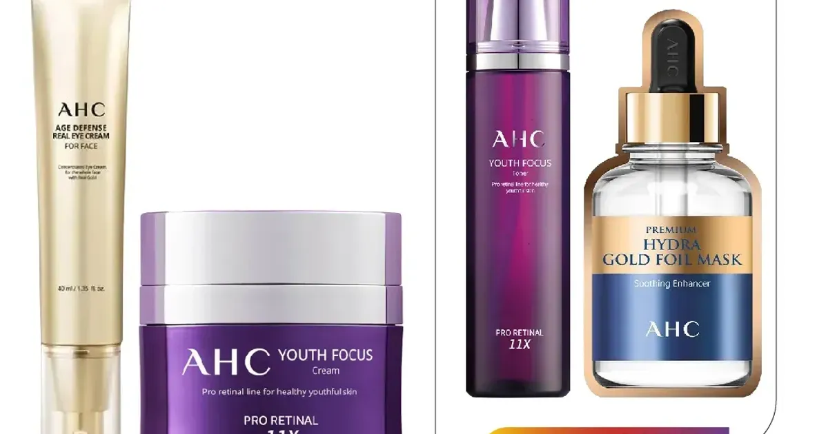Combo Kem Dưỡng Chống Lão Hóa Ahc Youth Focus Cream 50Ml & Kem Dưỡng Mắt Ahc Age Defense 40Ml