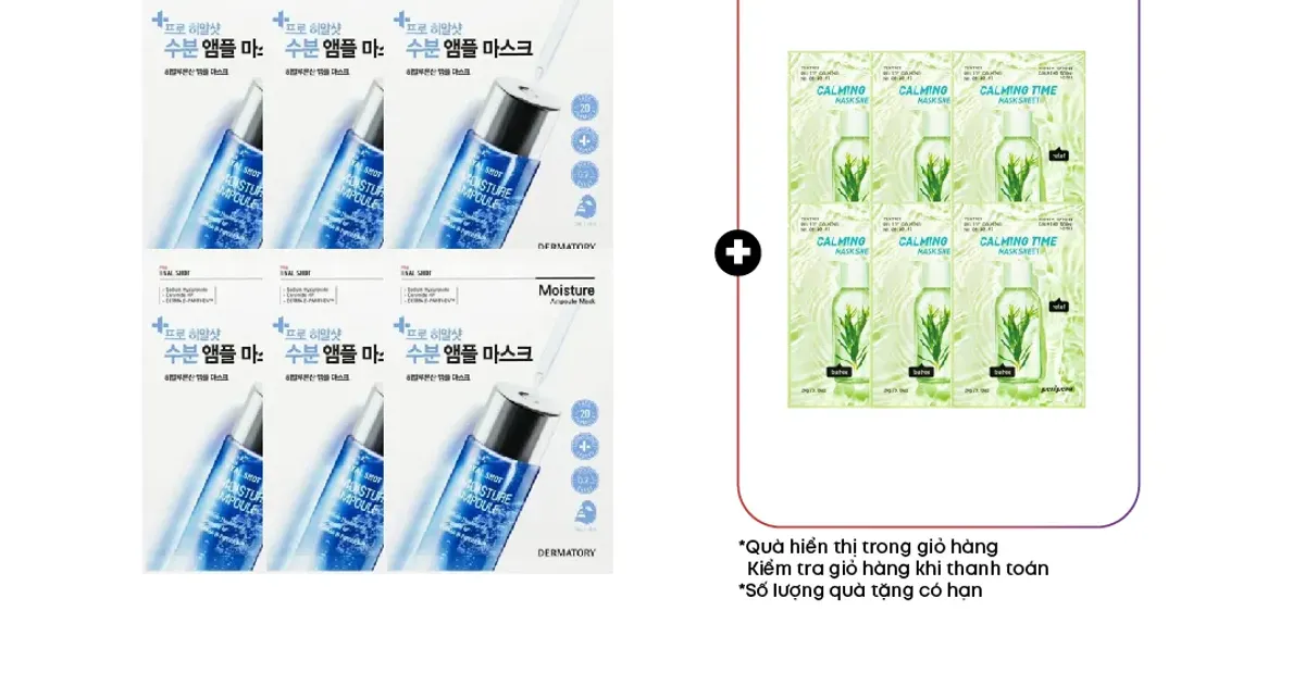 Set 6 Mặt Nạ Cấp Ẩm Dermatory Pro Hyal Shot Moisture Ampoule Mask 35g