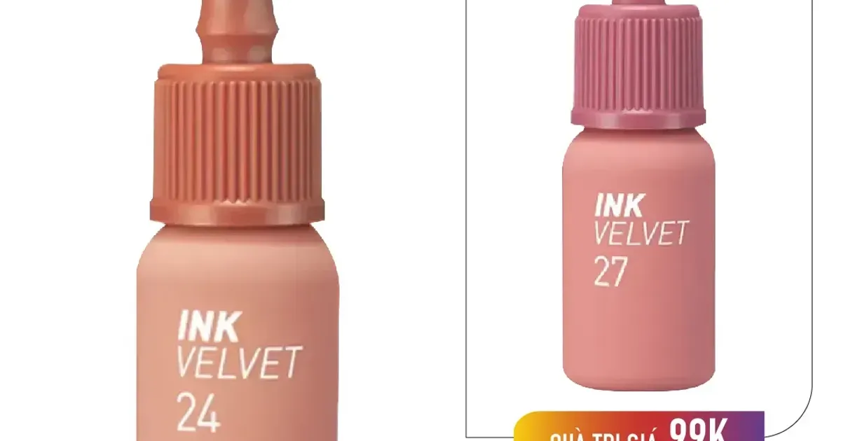 Combo 2 Son Tint Peripera Ink Velvet 4g (màu 24 Milky Nude & 27 ...