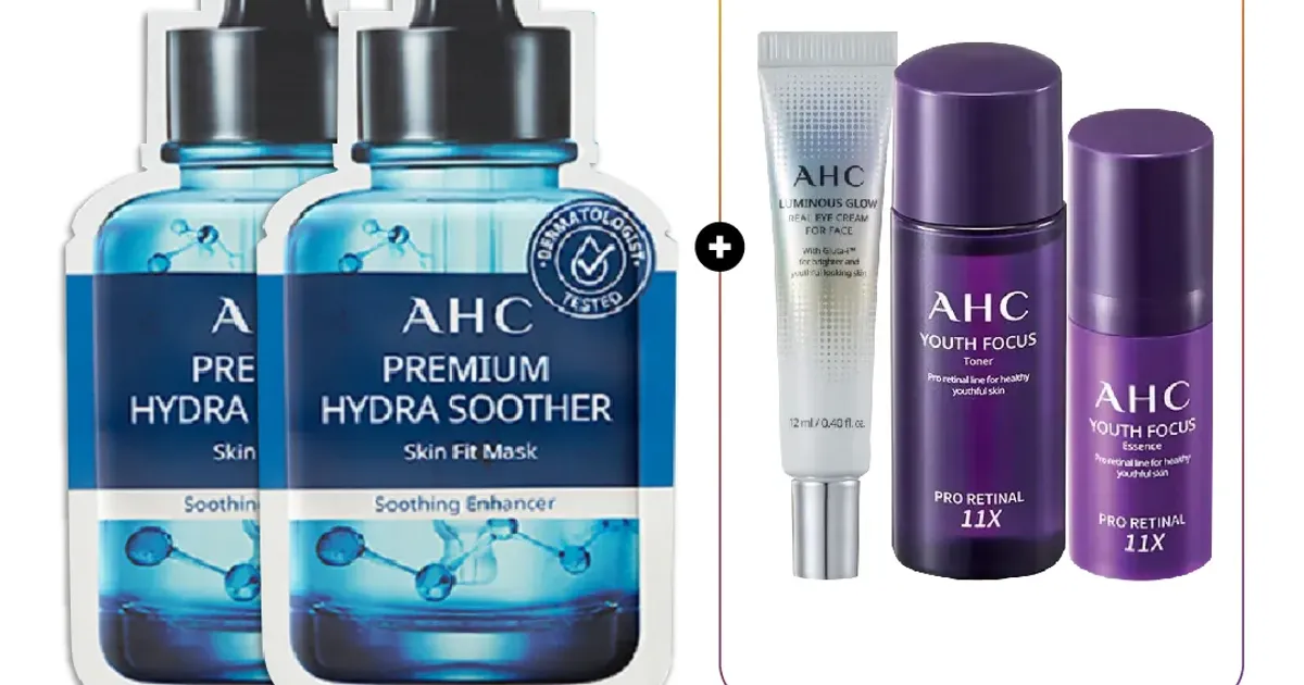 [HOT] Mua 2 Mặt Nạ Giấy AHC Dưỡng Da Cao Cấp - Tặng Set AHC Trẻ Hóa Da 3pc