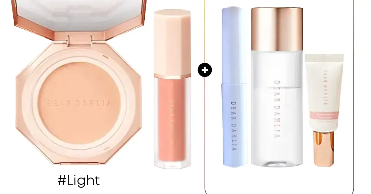 Combo Trang Điểm Mặt Dear Dahlia - Phấn Phủ Light + Má Hồng Nước Breezy ...