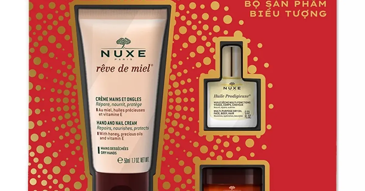 Bộ Dưỡng Da Nuxe (Kem Dưỡng Tay 50ml + Sáp Dưỡng Môi 15g + Dầu Dưỡng 10ml)