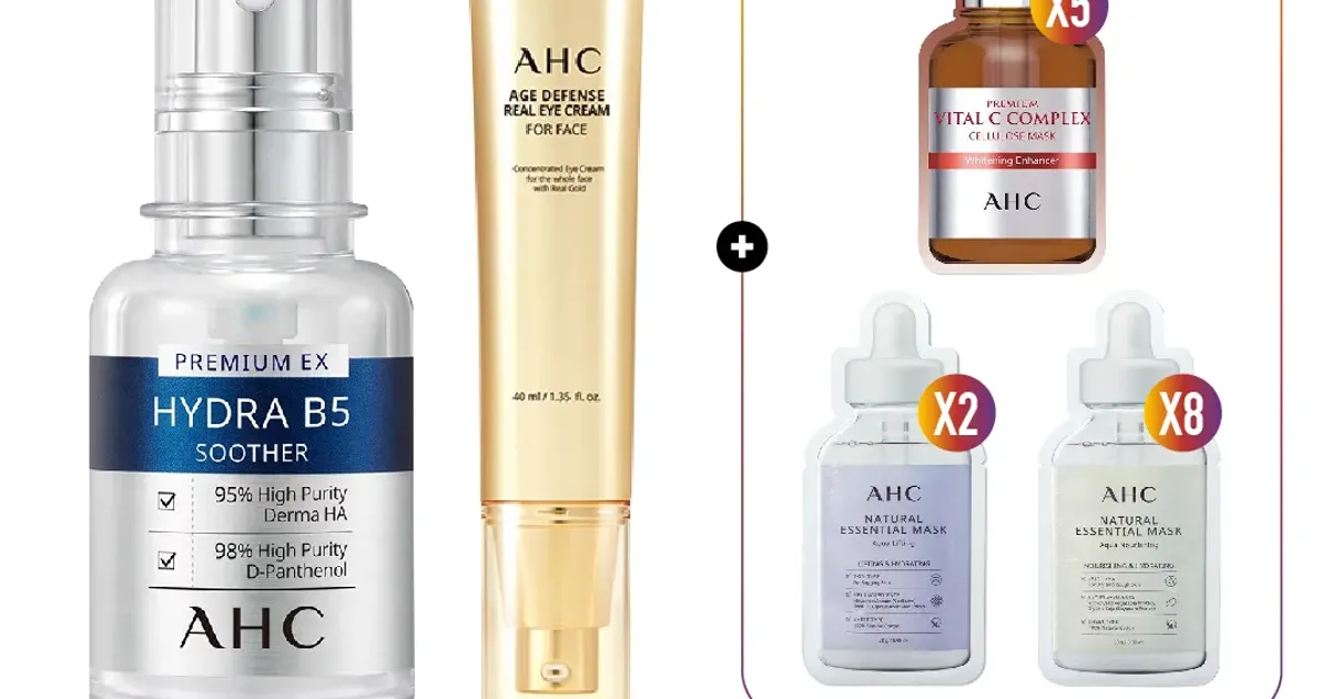 Combo AHC Cấp Nước, Dưỡng Da Khỏe Khoắn - 1 Tinh Chất Hydra B5 30ml & 1 Kem Mắt 40ml