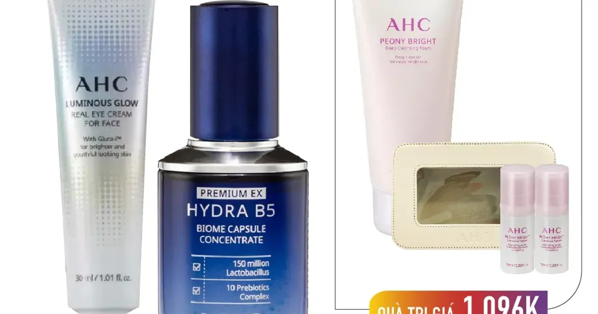 Combo 01 Kem Dưỡng Vùng Da Mắt Ahc Luminous Glow 30Ml & 01 Tinh Chất Ahc Premium Ex Hydra B5 30Ml