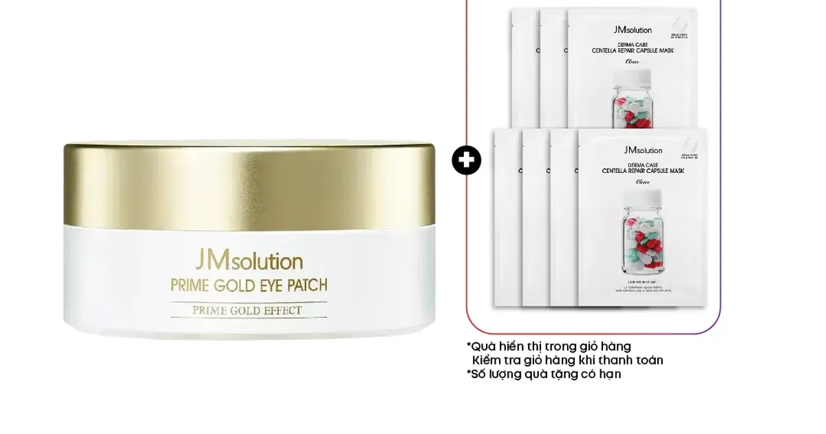 Combo Mặt Nạ Dưỡng Vùng Mắt Jmsolution 90g & 7 Mặt Nạ Giấy Làm Dịu Da Jmsolution