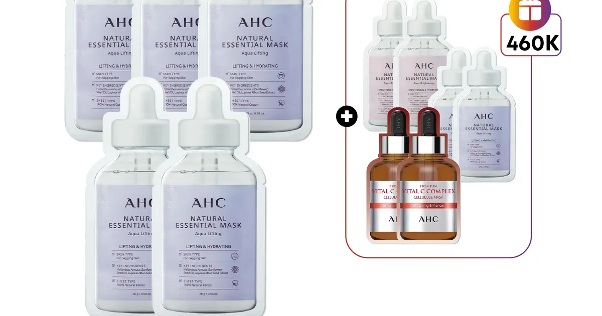 Combo 5 Mặt Nạ Nâng Cơ AHC Natural Essential Lifting 28G